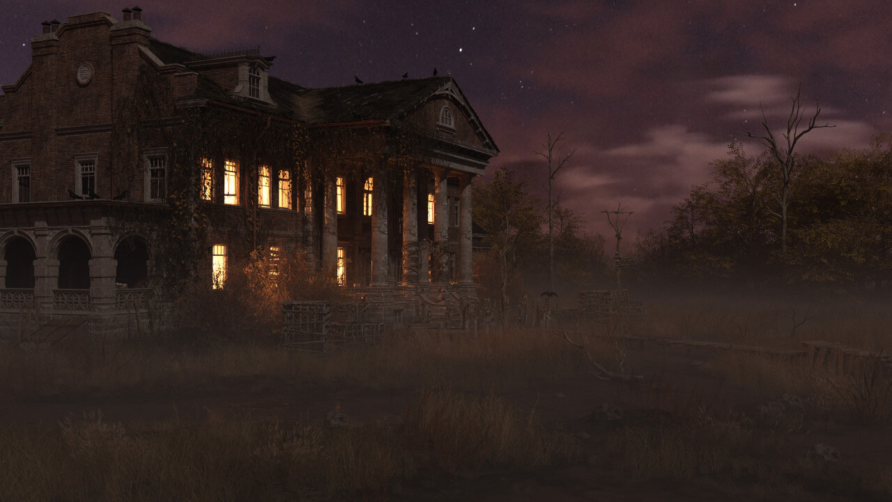 Foggy Night 3D Desktop HD Wallpaper