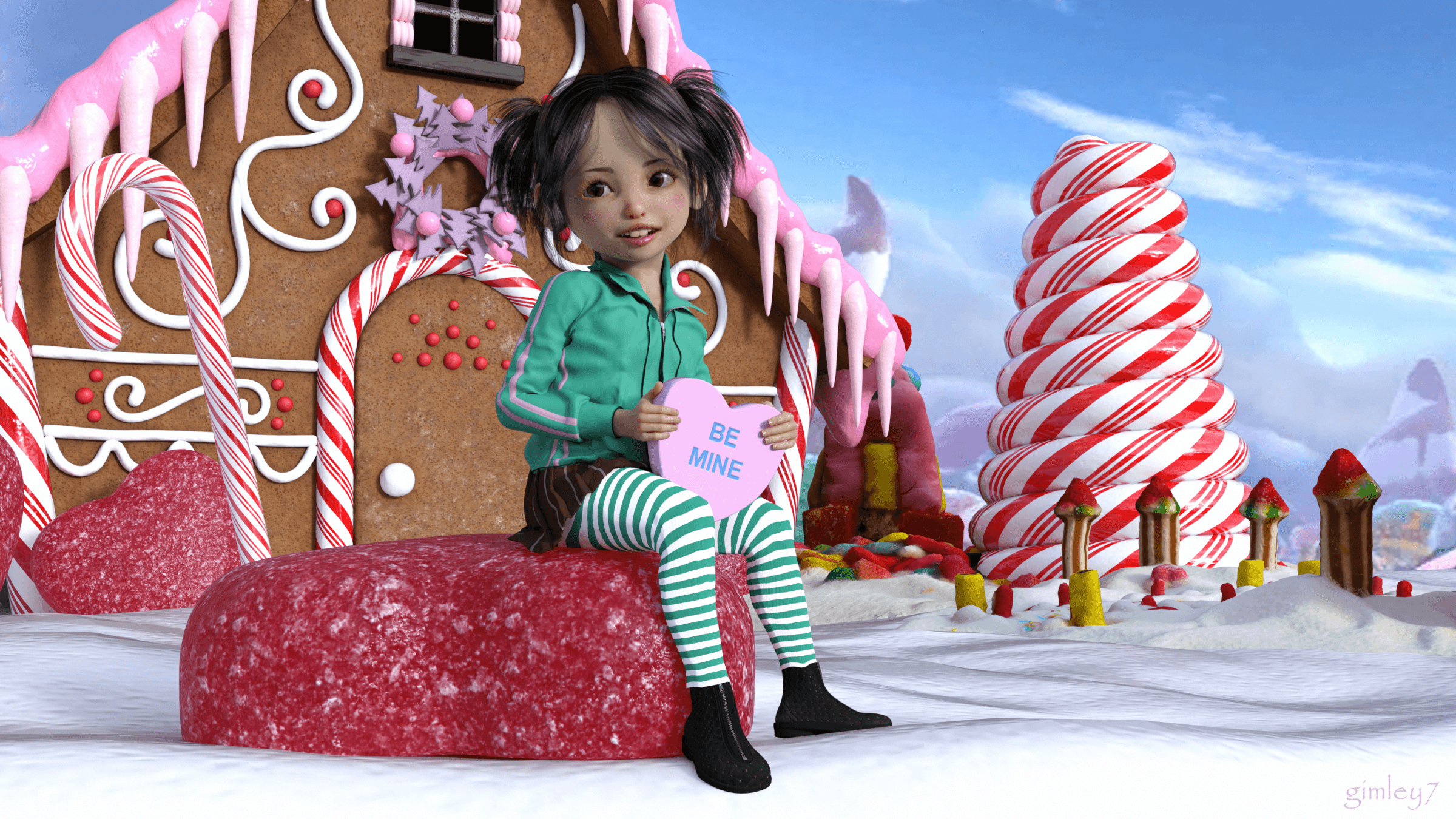 Be My Valentine 3D Render, Digital Art by gimley