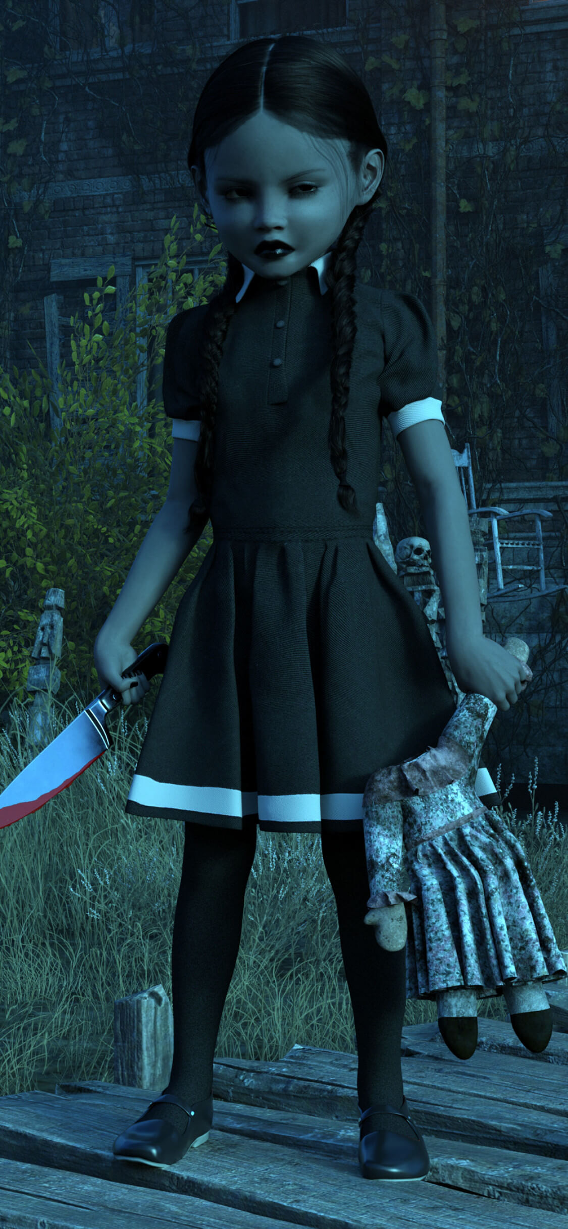 Wednesday 3D Desktop HD Wallpaper