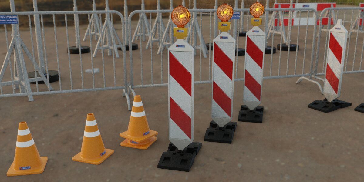 Roadworks Asset Pack - 3D Model by Gingerpigeon