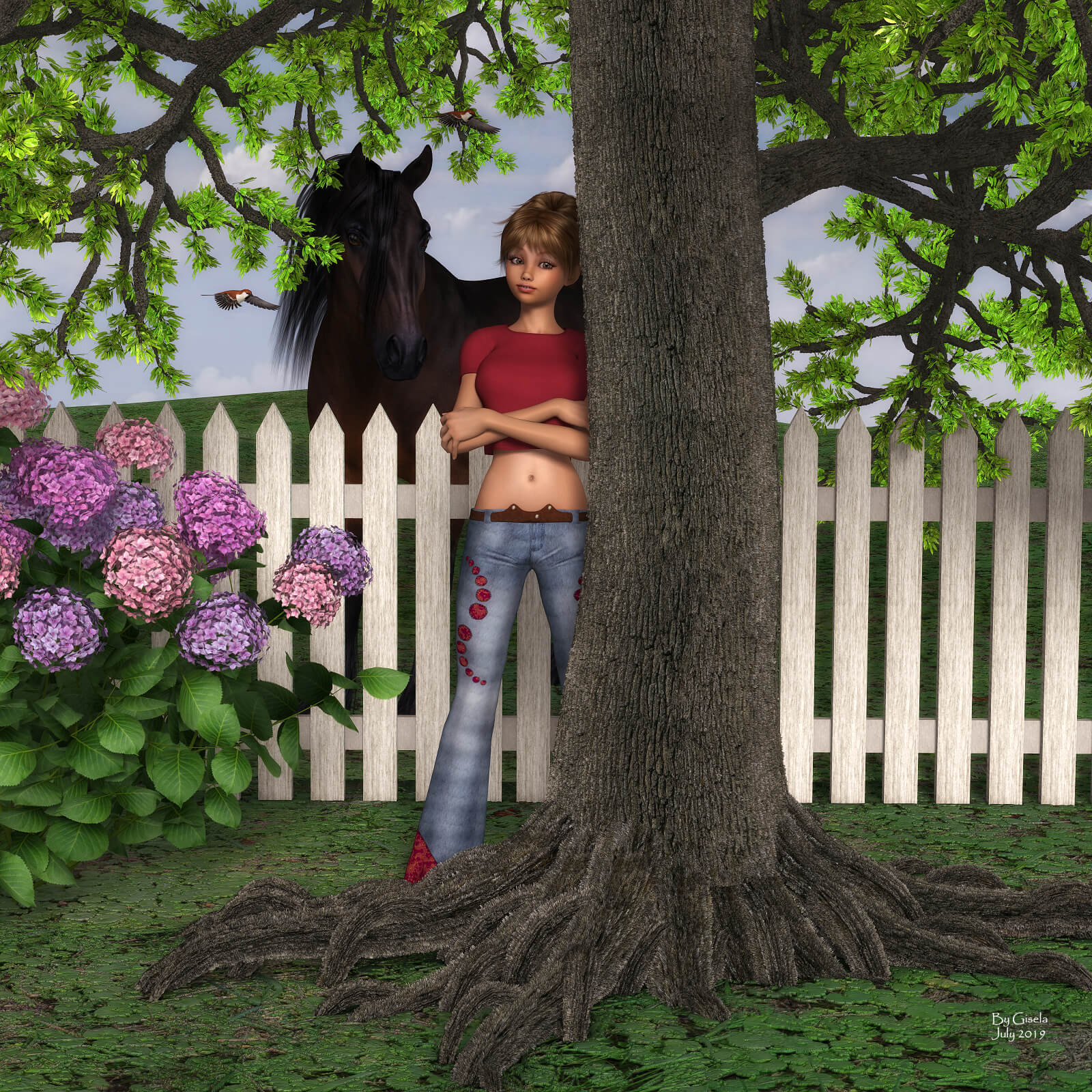 Aiko 3 Cute 3D Render | RenderHub Gallery