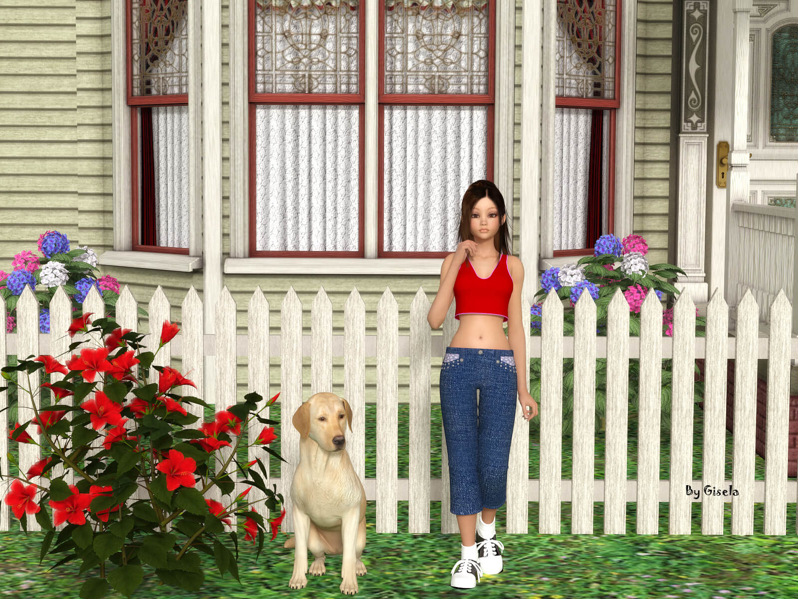 Aiko 3 3D Render, Digital Art by Gise