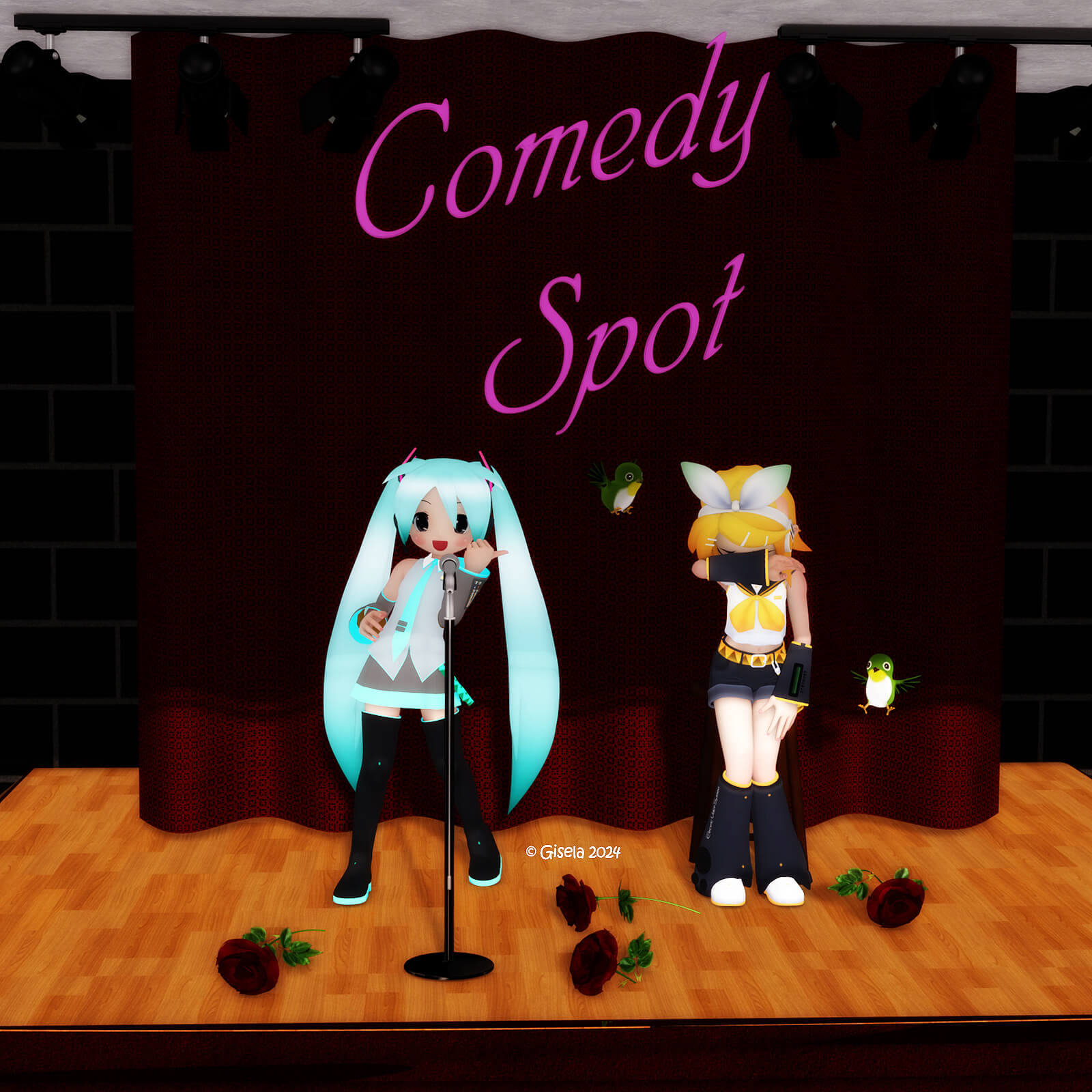 Bad Miku 3D Render, Digital Art by Gise