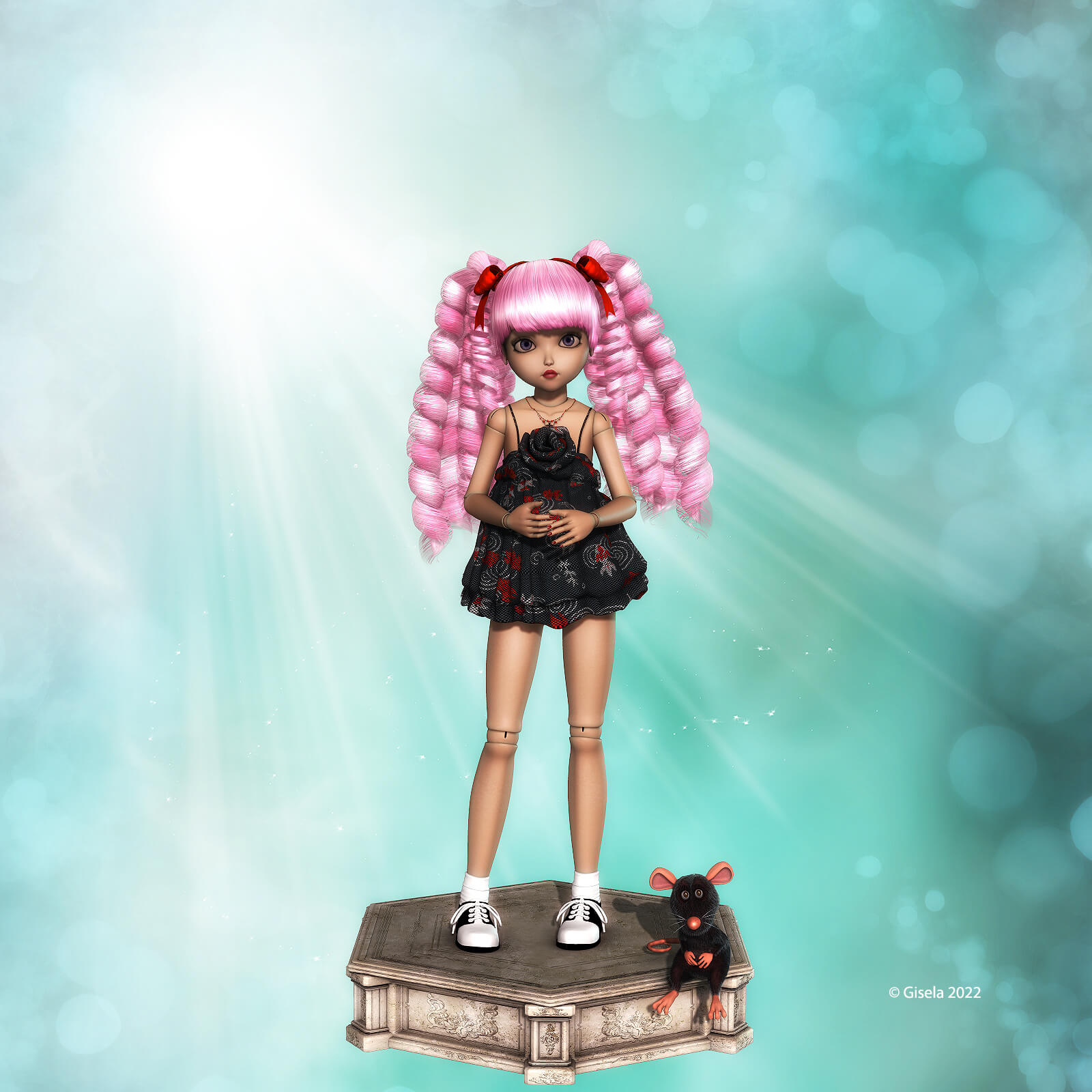 Ball Joint Doll 3D Render, Digital Art by Gise