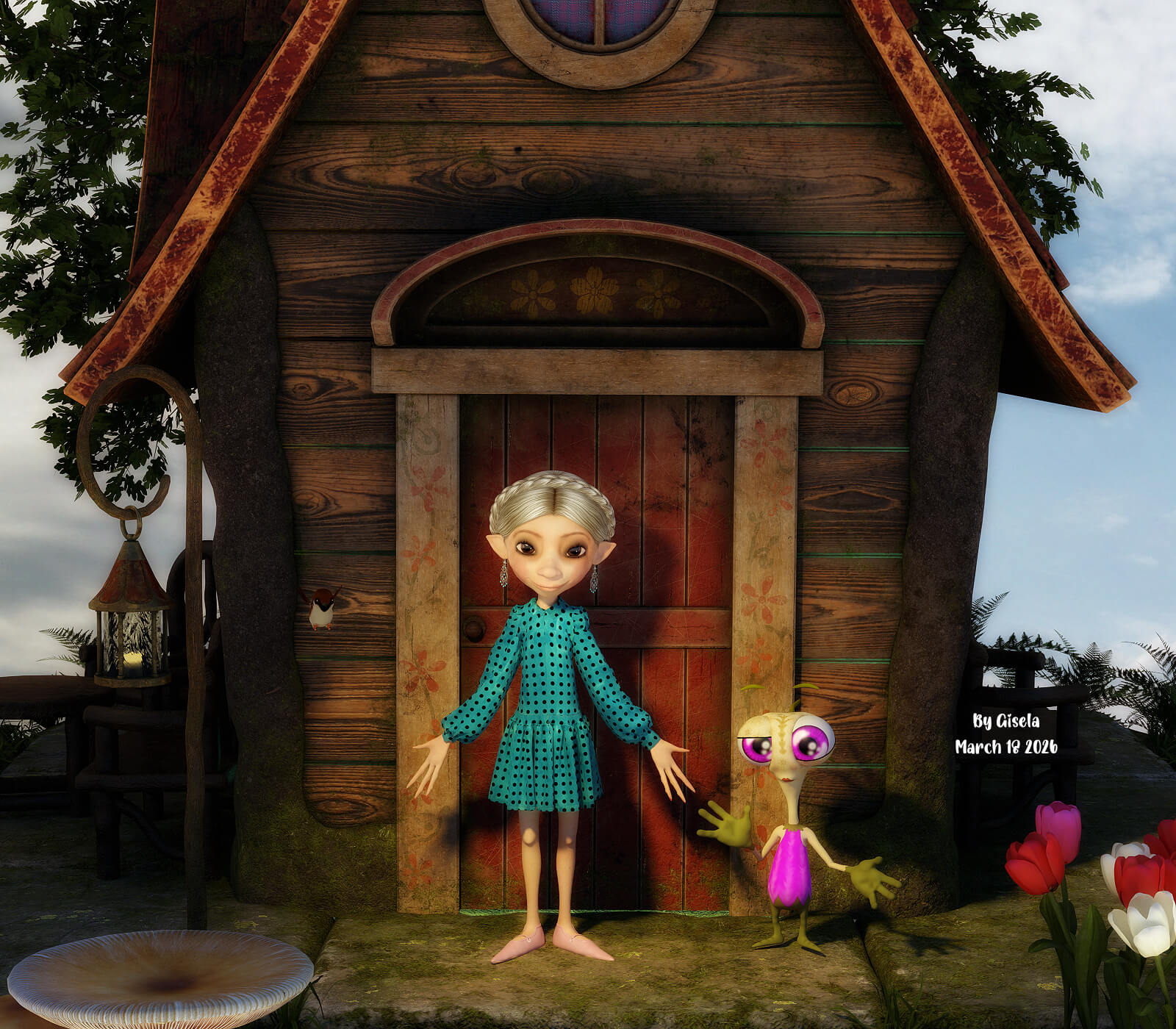 Chull Dress 3D Render, Digital Art by Gise