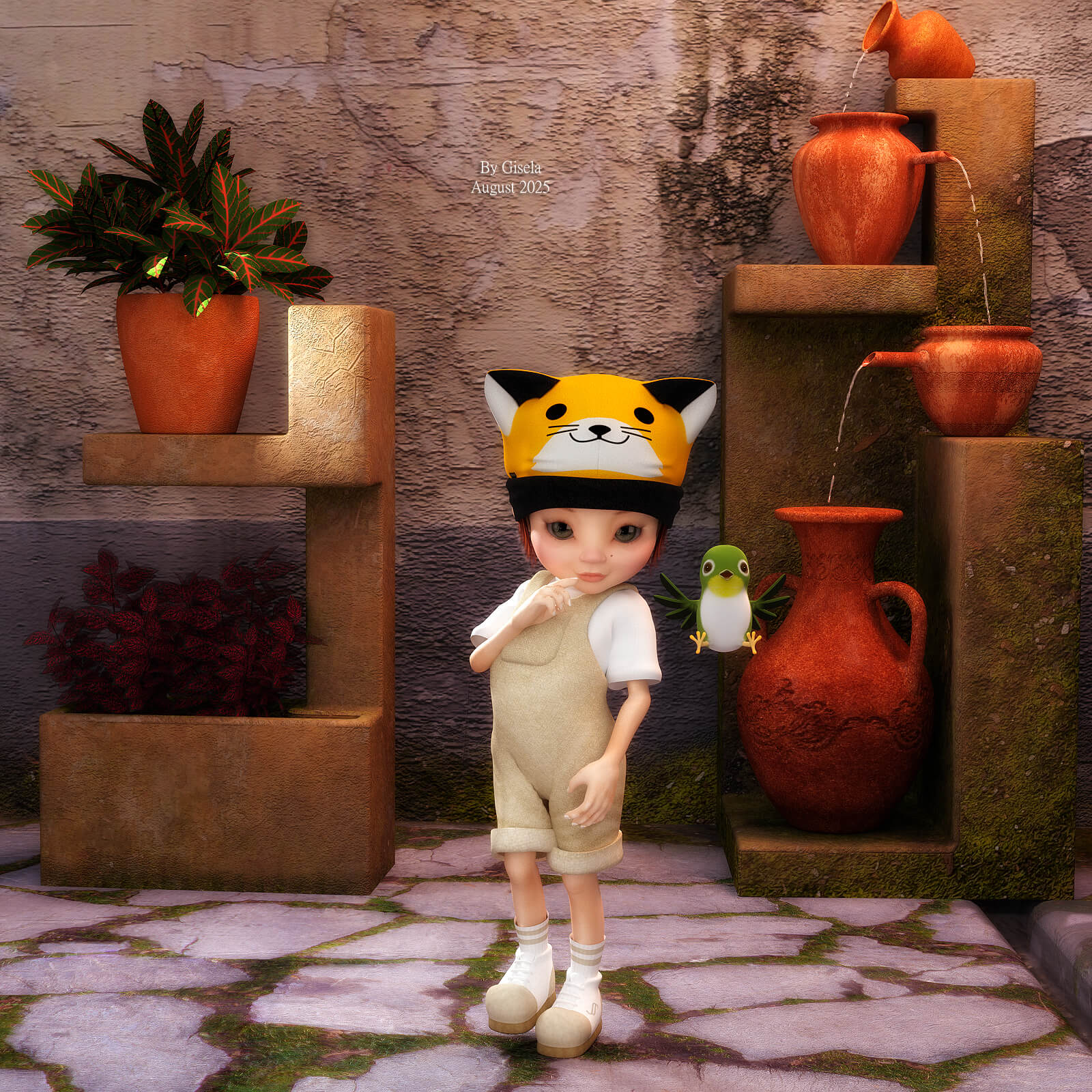 Cute Kiki 3D Render, Digital Art by Gise