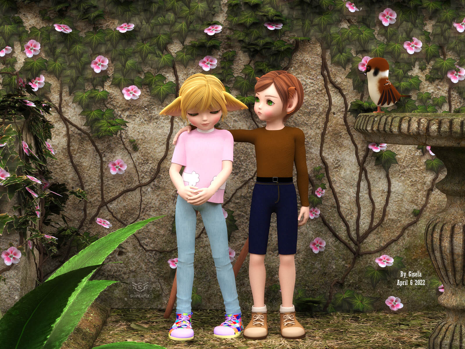 Friend 3D Render, Digital Art by Gise
