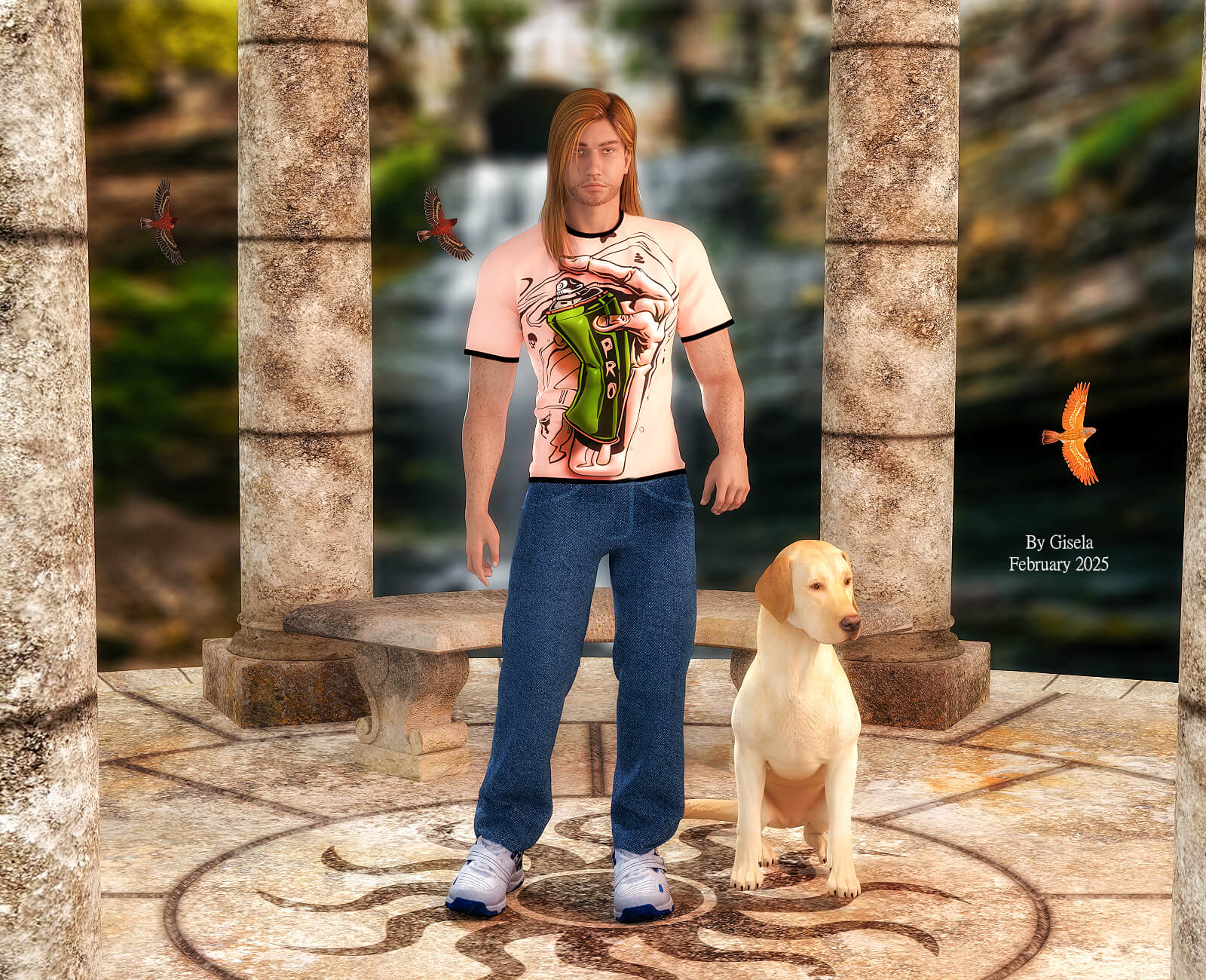 Hellow Again 3D Render, Digital Art by Gise