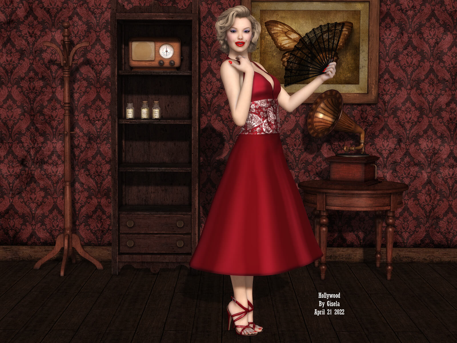 HollyWood 3D Render, Digital Art by Gise