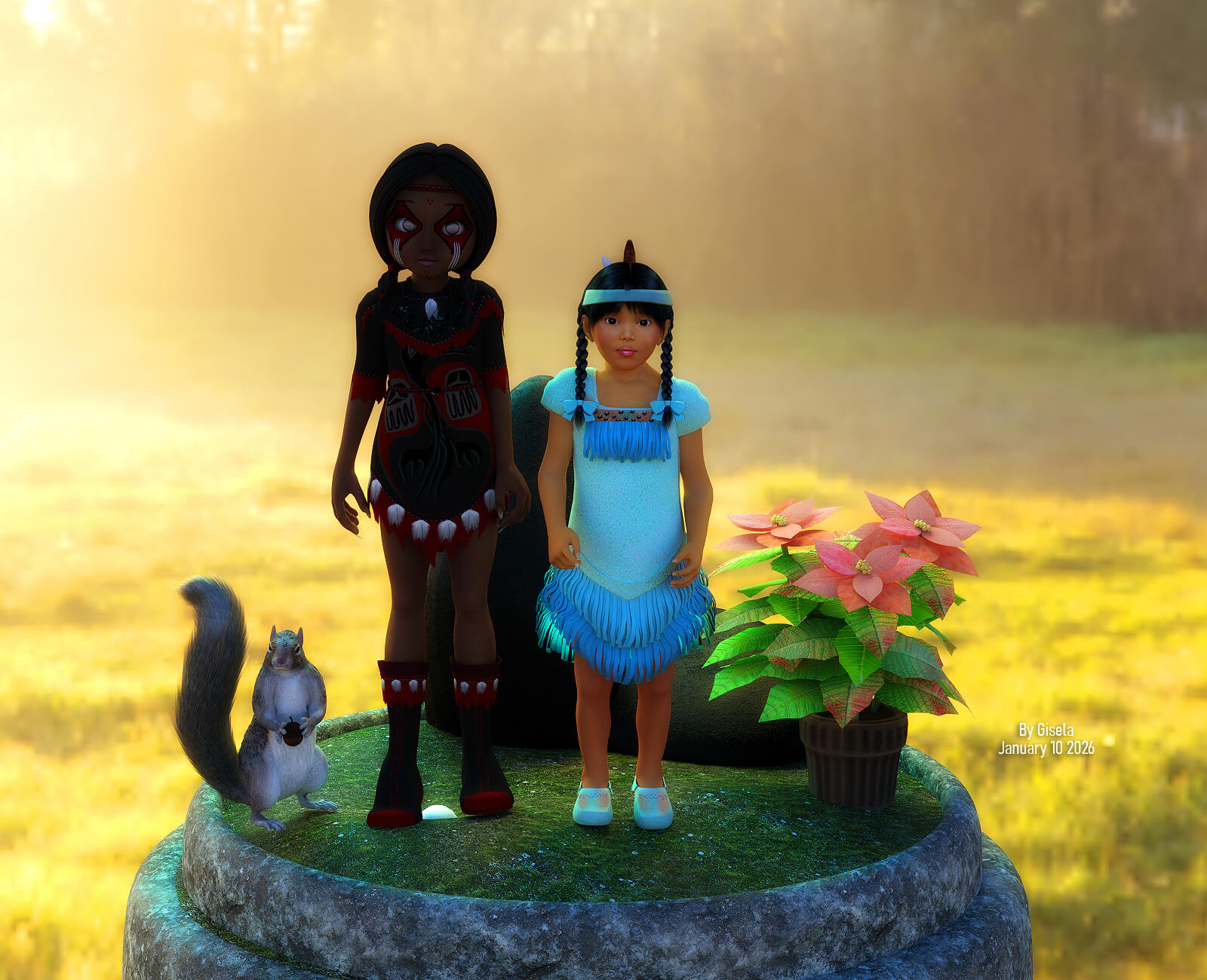 Indian 2 3D Render, Digital Art by Gise