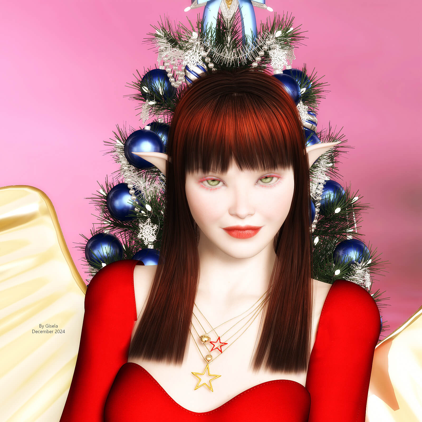 Isabel Winter 3D Render, Digital Art by Gise