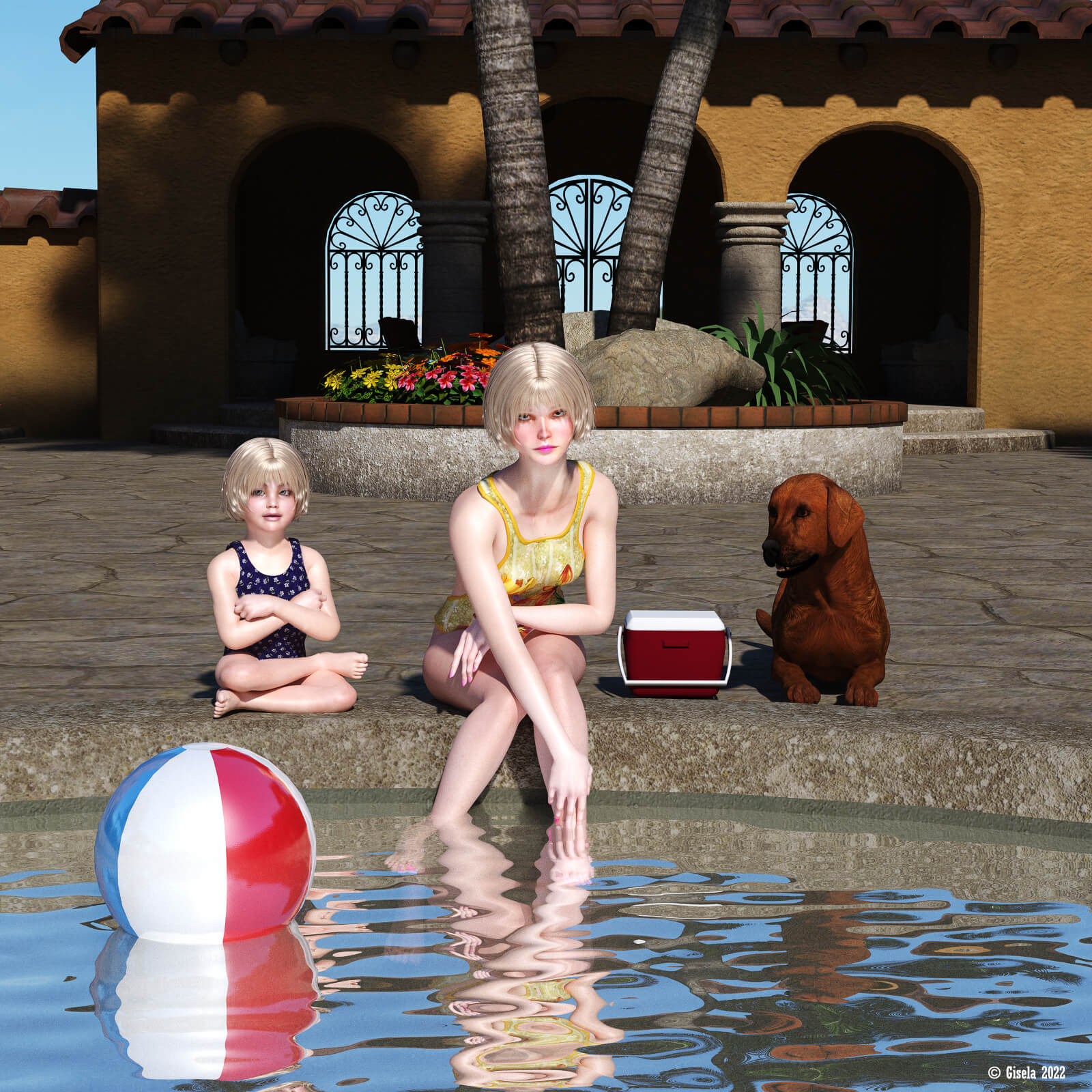 It Feels Like Summer 3D Render, Digital Art by Gise