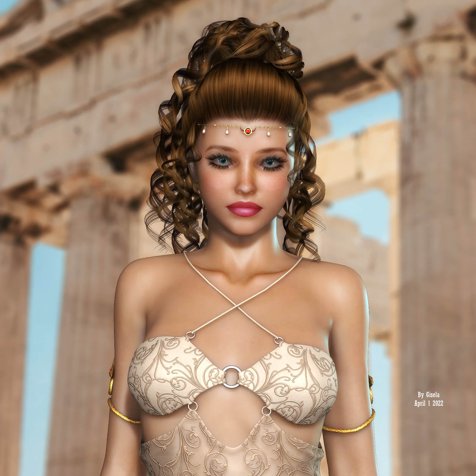 Jo Simone 3D Render, Digital Art by Gise