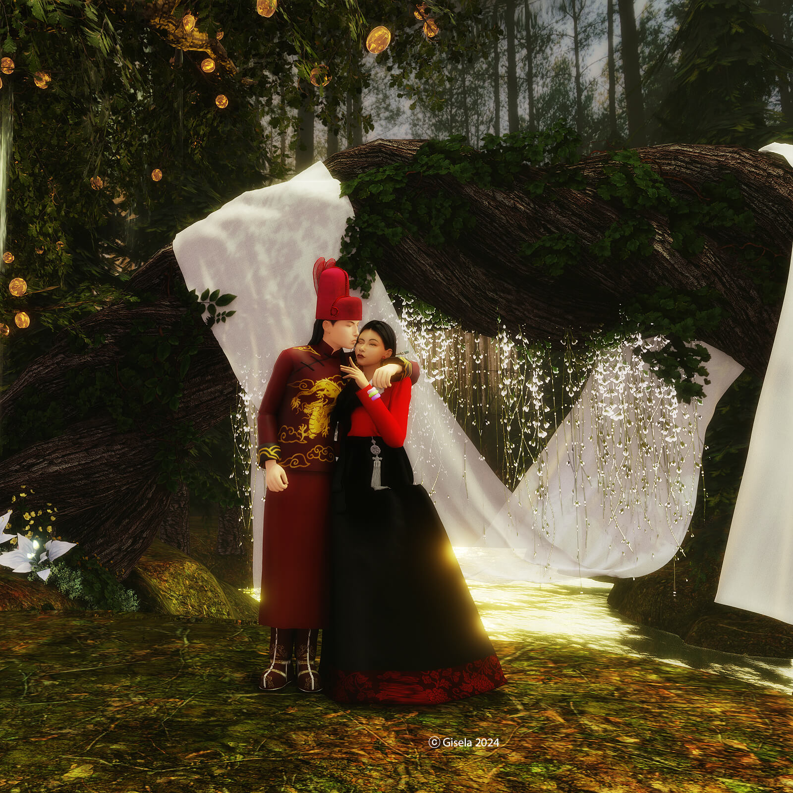 Korean Love 3D Render, Digital Art by Gise