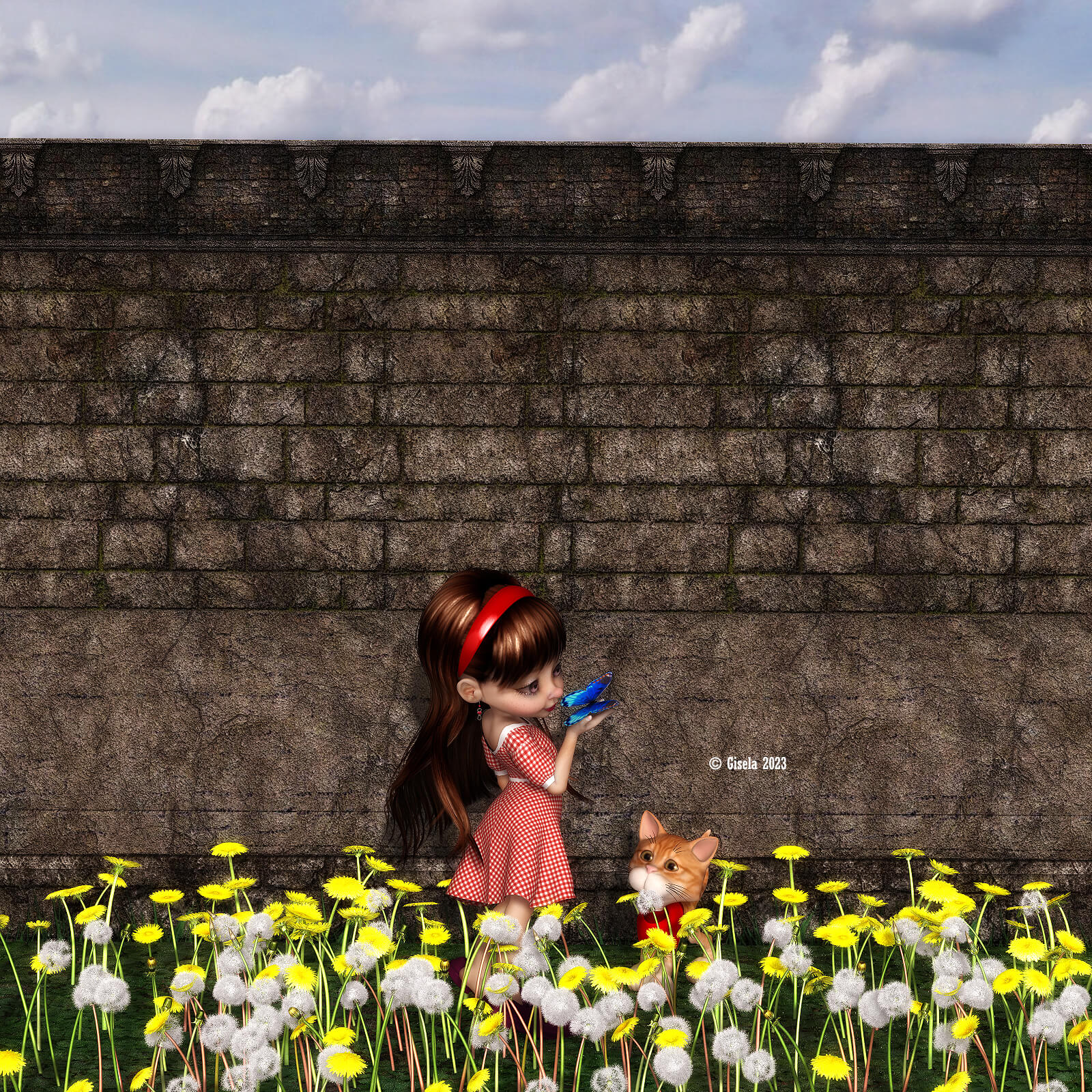 Lovely Kiki 3D Render, Digital Art by Gise