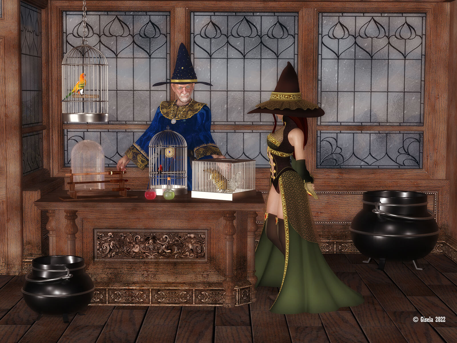 Magic Lesson 3D Render, Digital Art by Gise