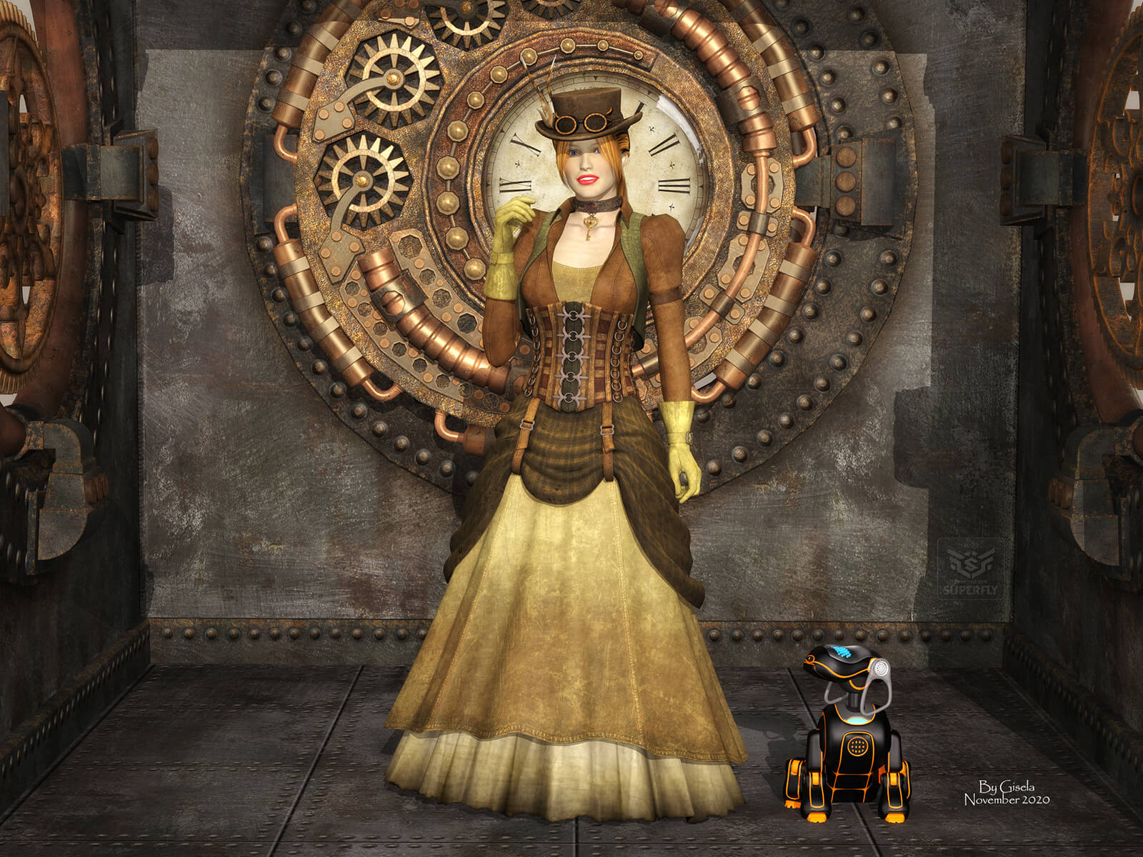 More Steampunk 3D Render, Digital Art by Gise