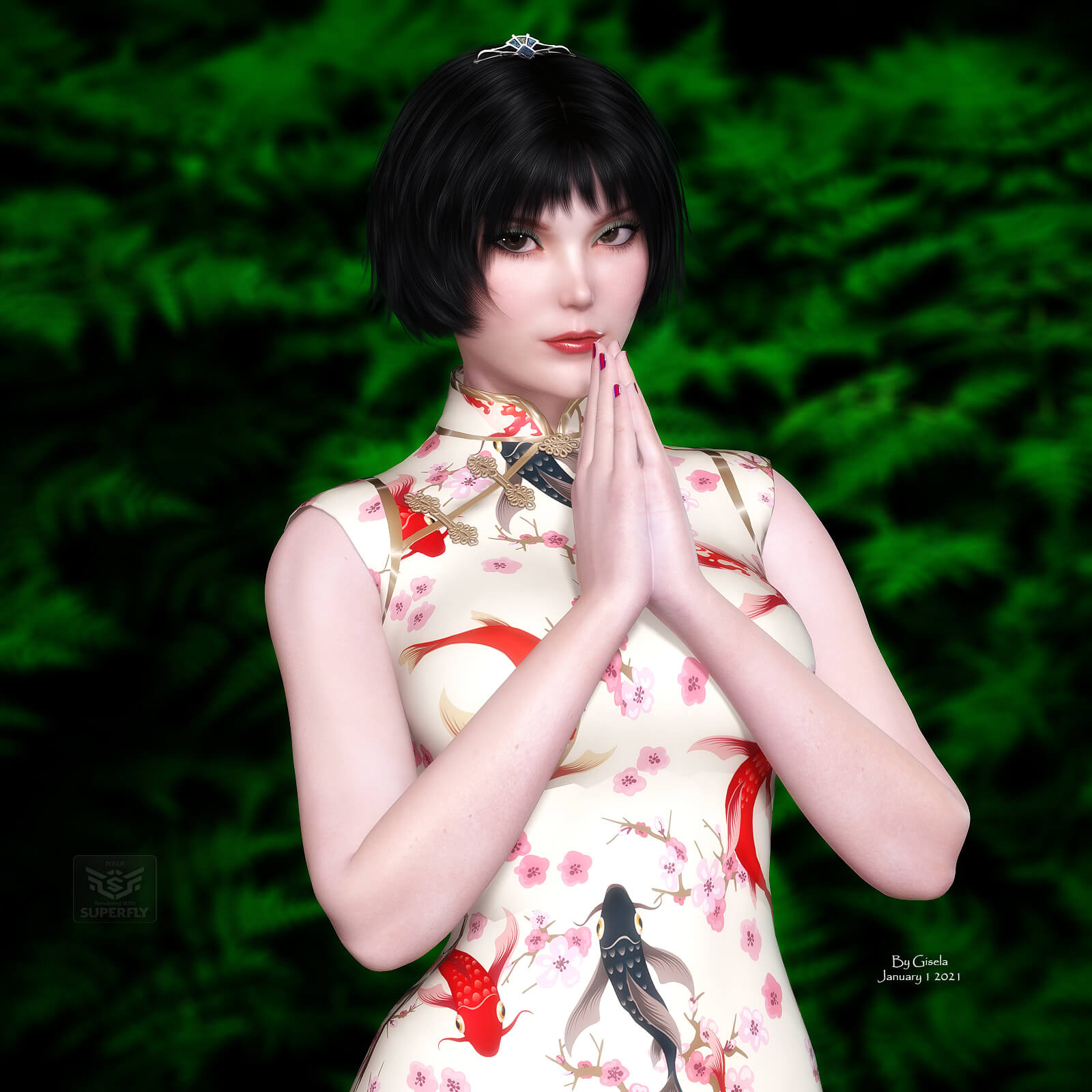Praying for a Better Year 3D Render, Digital Art by Gise