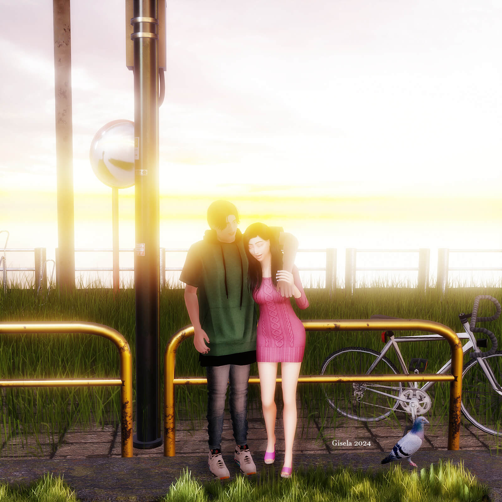 Raci and Russell 3D Render, Digital Art by Gise