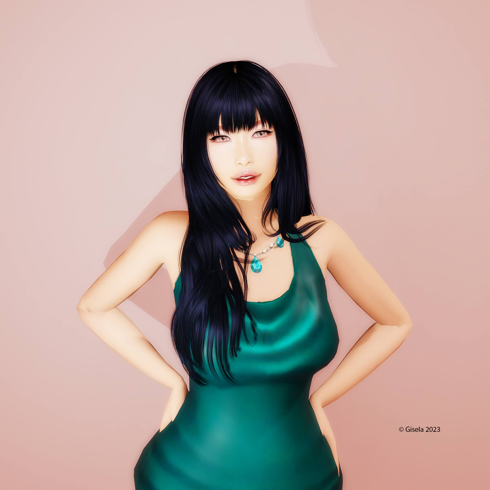 Serena Hunt 3D Render, Digital Art by Gise