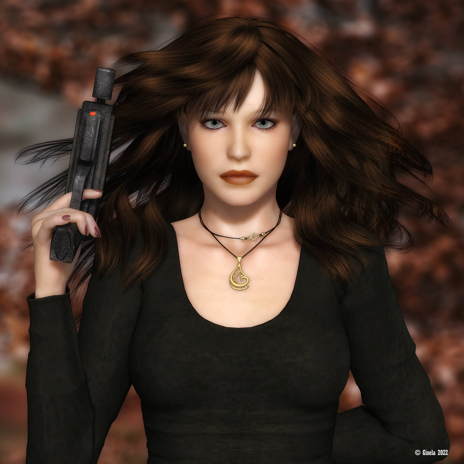 Shadow Dancer 3D Render, Digital Art by Gise