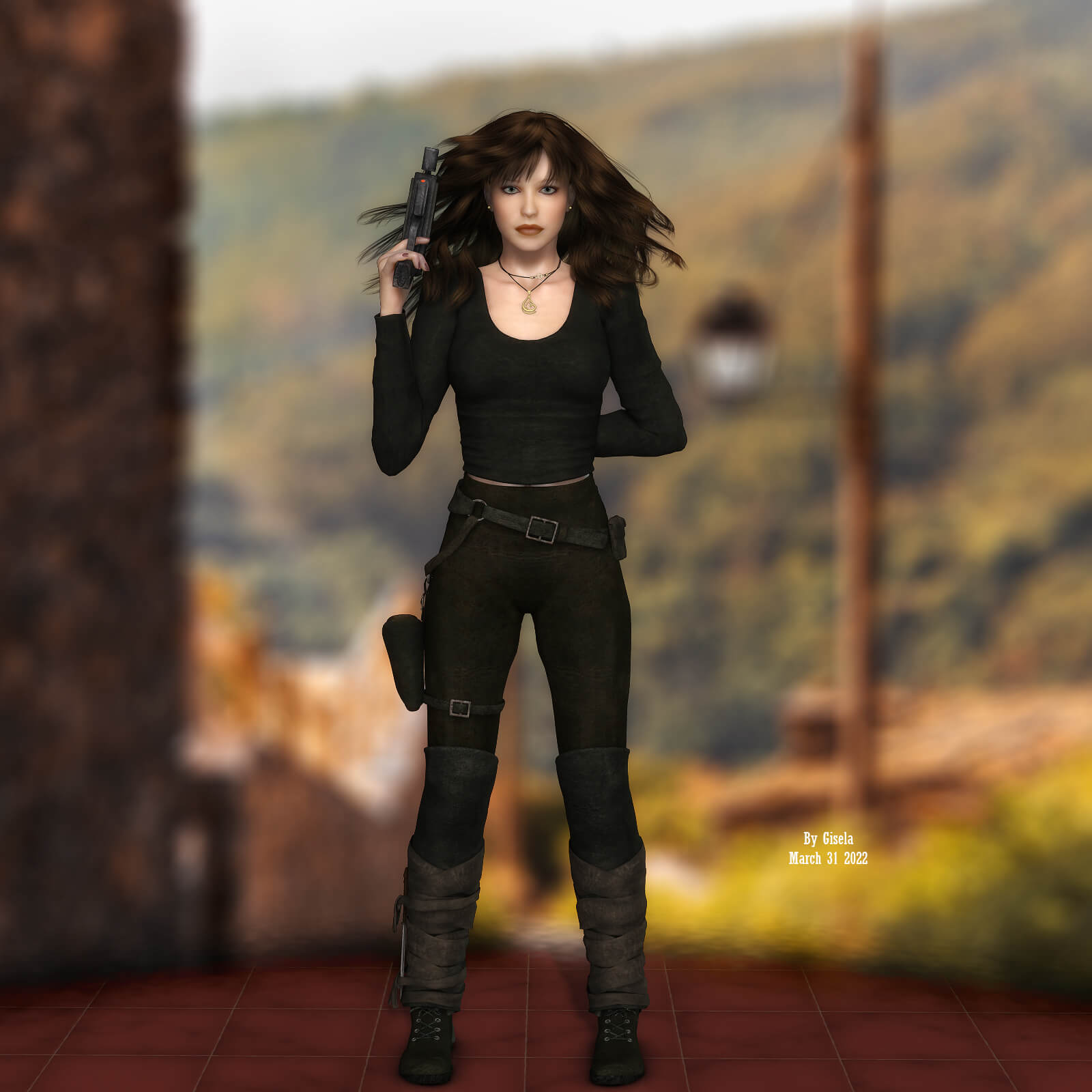 Shadow Dancer 3D Render, Digital Art by Gise