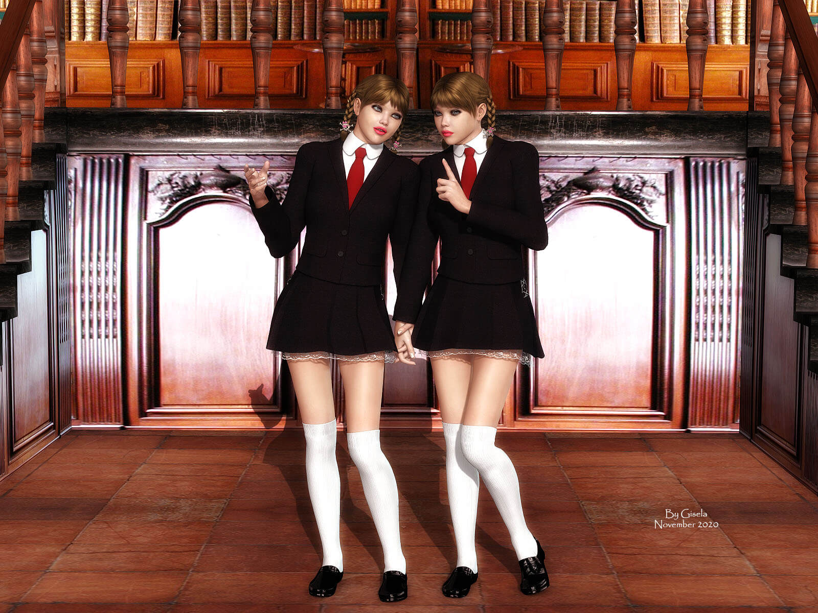 Sisters 3d Render Renderhub Gallery