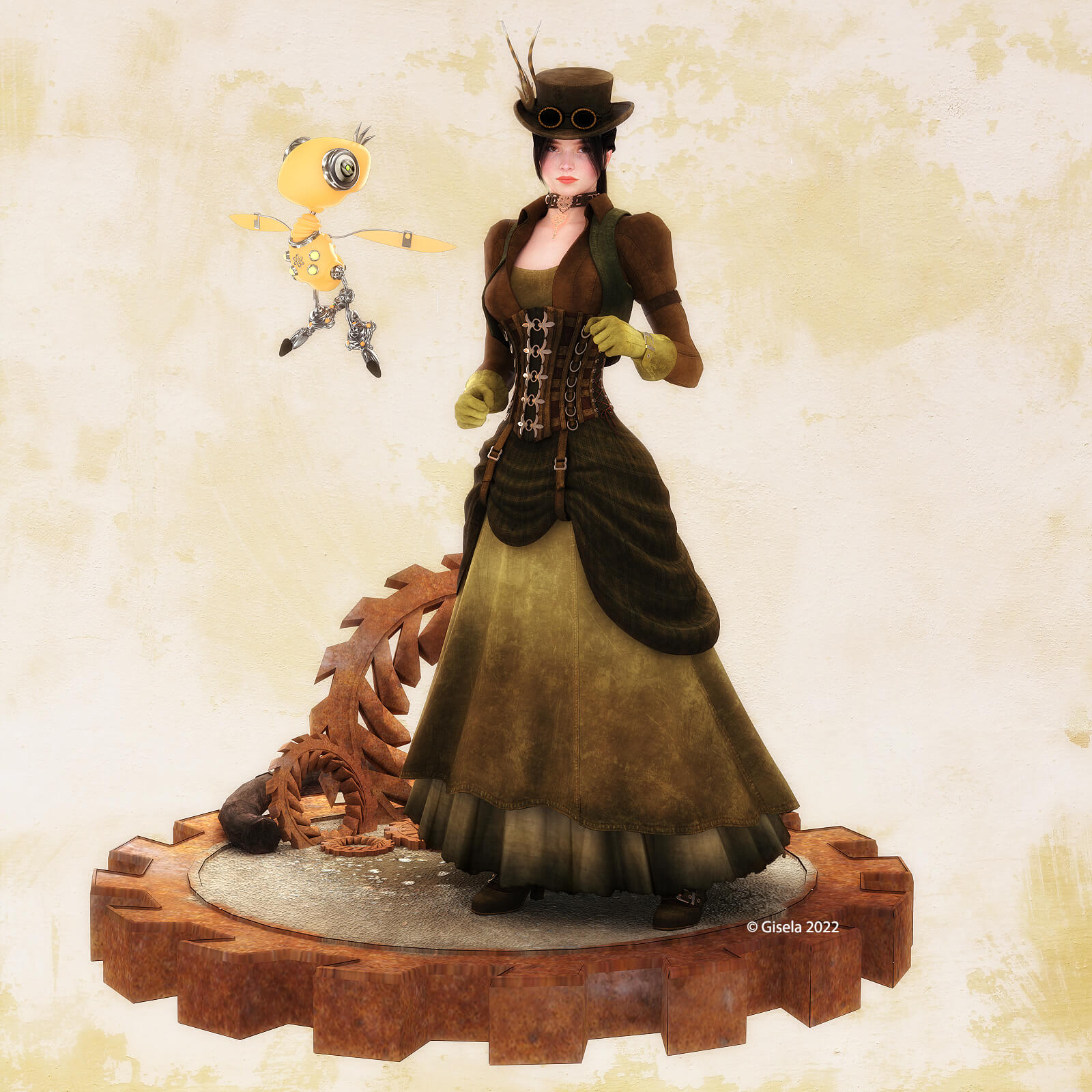 Steampunk too. 3D Render, Digital Art by Gise