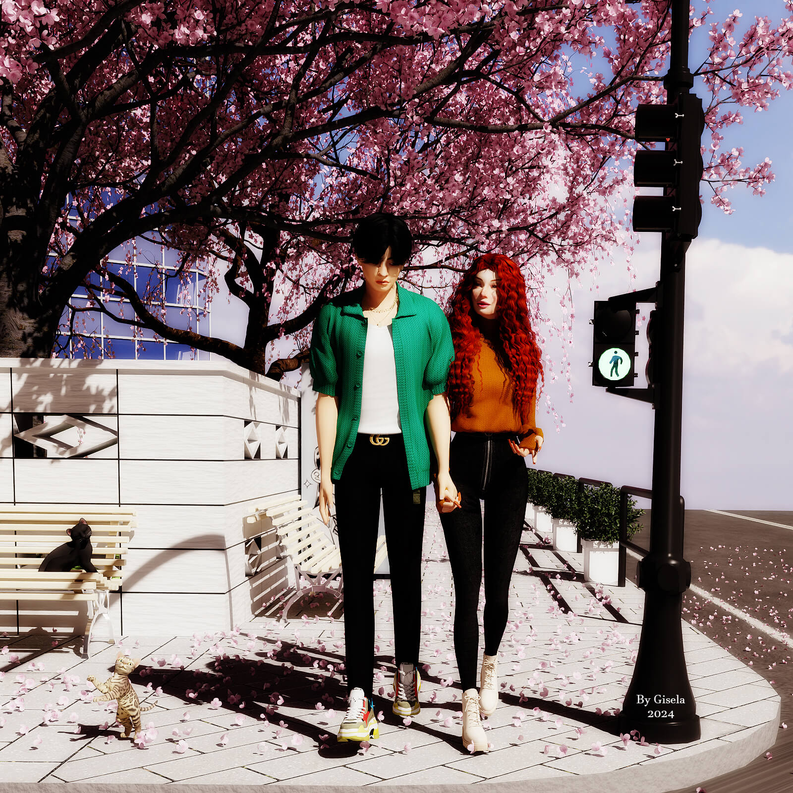 The Cherrie Corner 3D Render, Digital Art by Gise