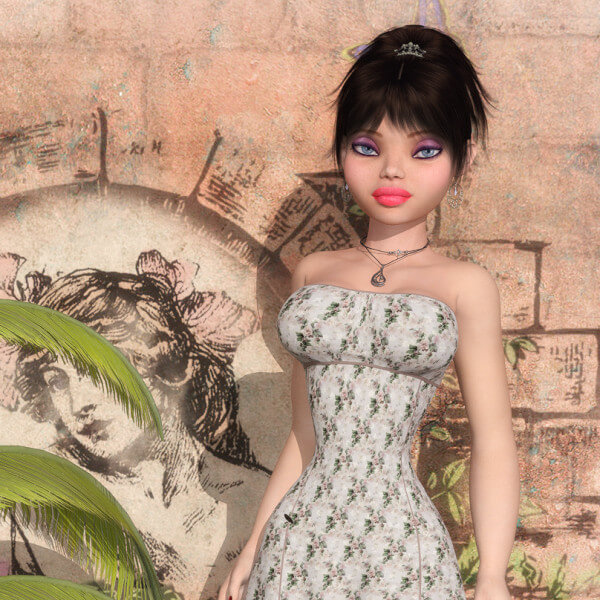 Flower Girl 3d Render Renderhub Gallery