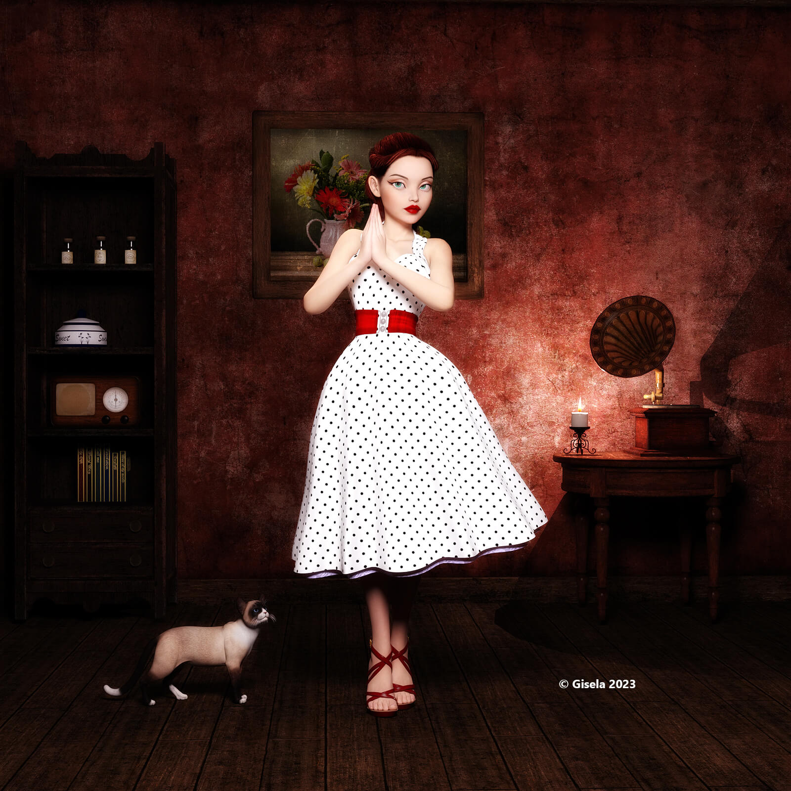 The Girl 6 3D Render, Digital Art by Gise