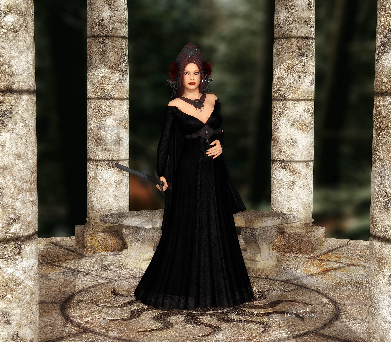 The Lady 3D Render, Digital Art by Gise