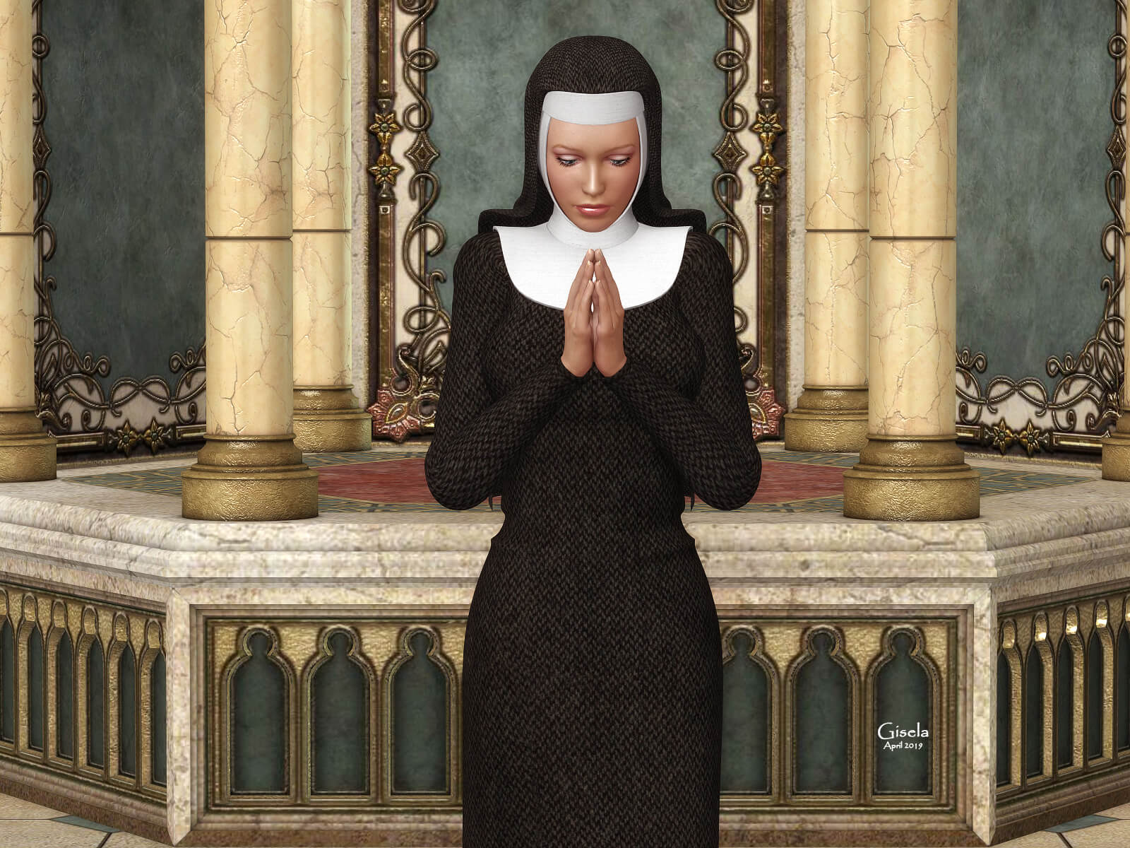 The Nun 3D Render | RenderHub Gallery