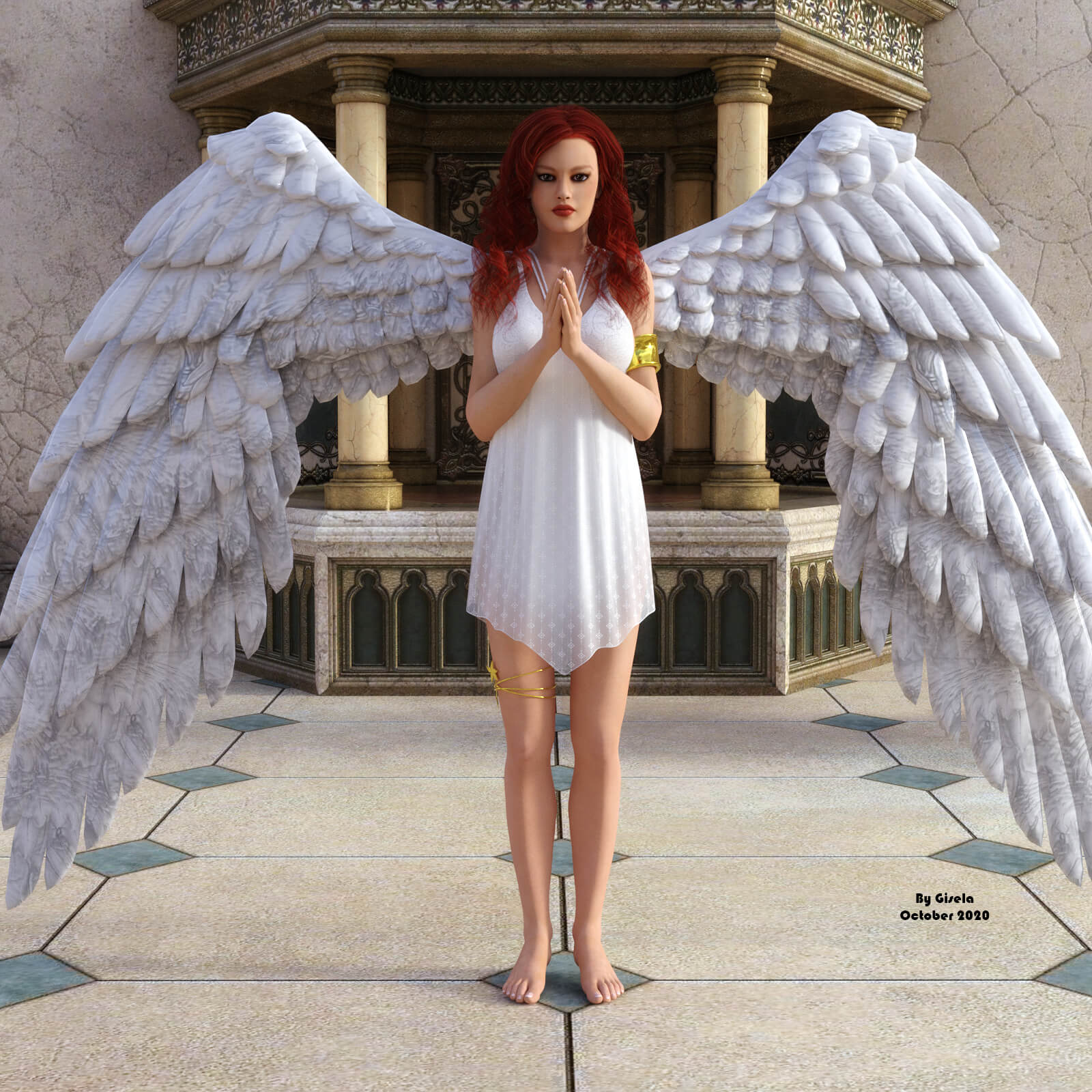 Victoria 4 Angel 3D Render, Digital Art by Gise