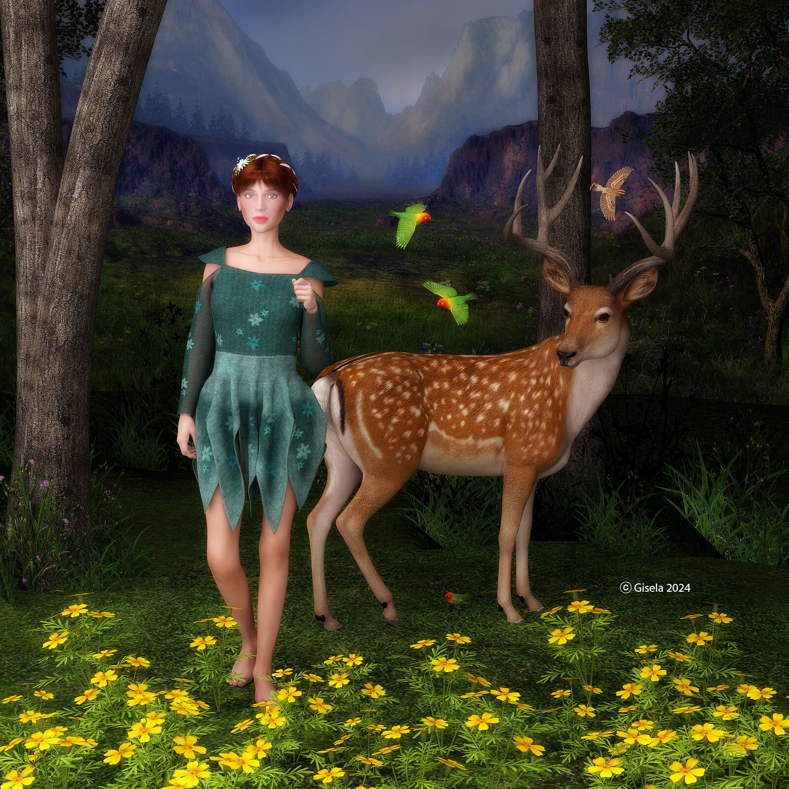 Woods 3D Render, Digital Art by Gise