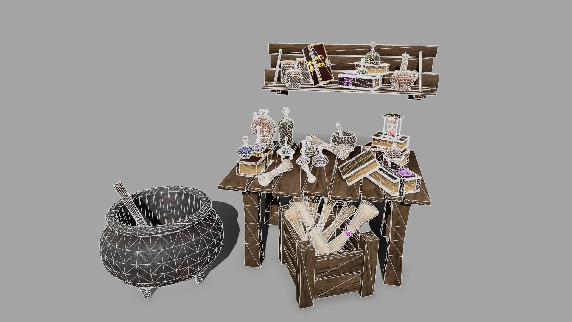 Alchemy Set - 3D Model by Gizem Dilara Tek