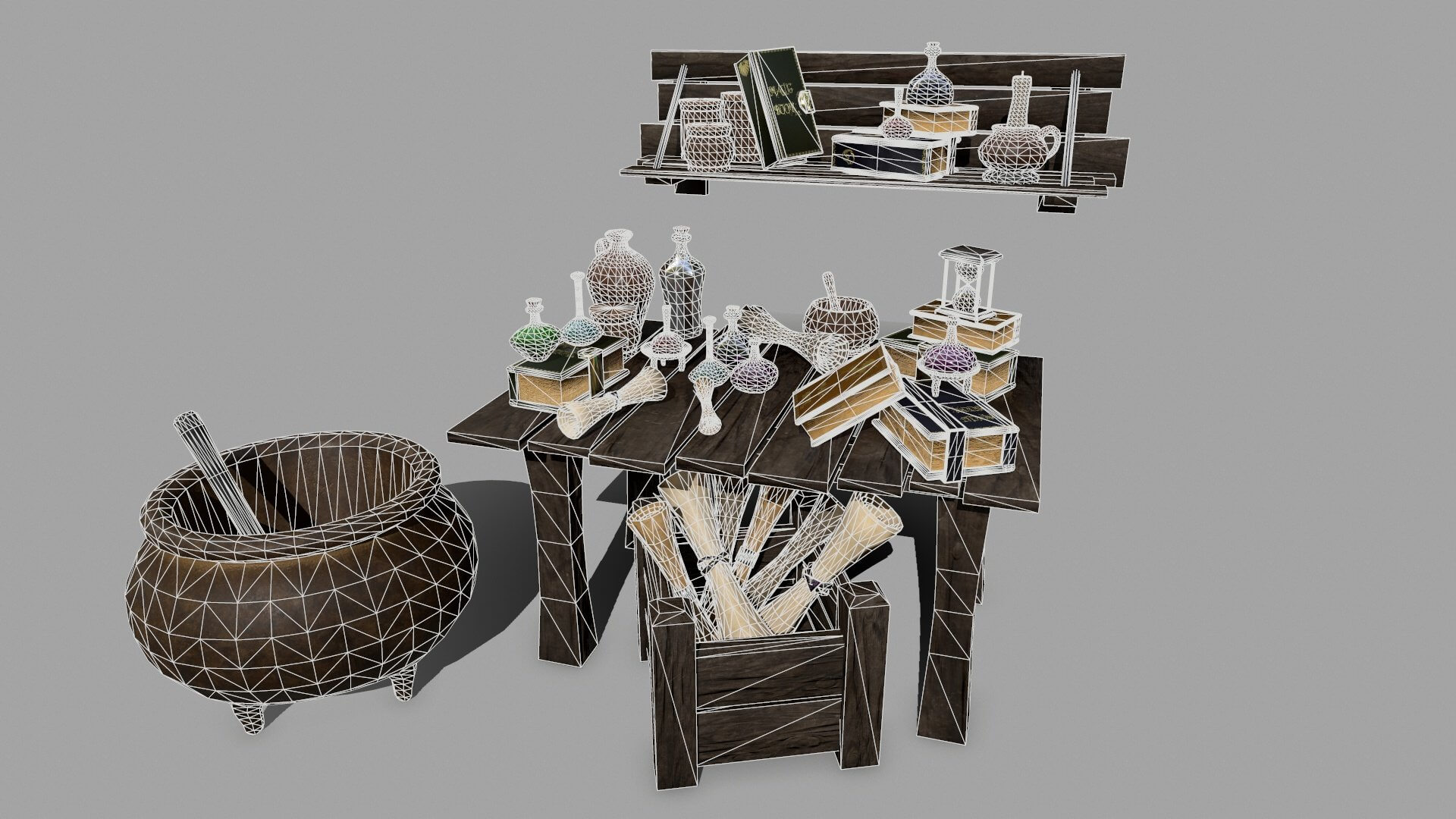 Alchemy Set - 3D Model by Gizem Dilara Tek