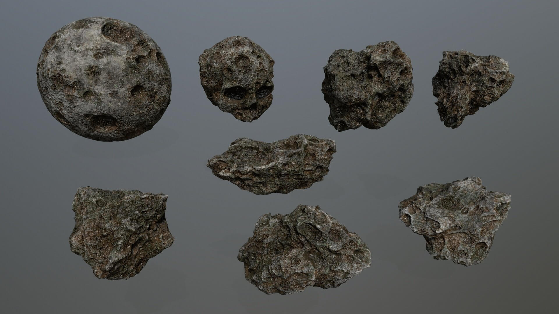 Asteroid Set - 3D Model by Gizem Dilara Tek