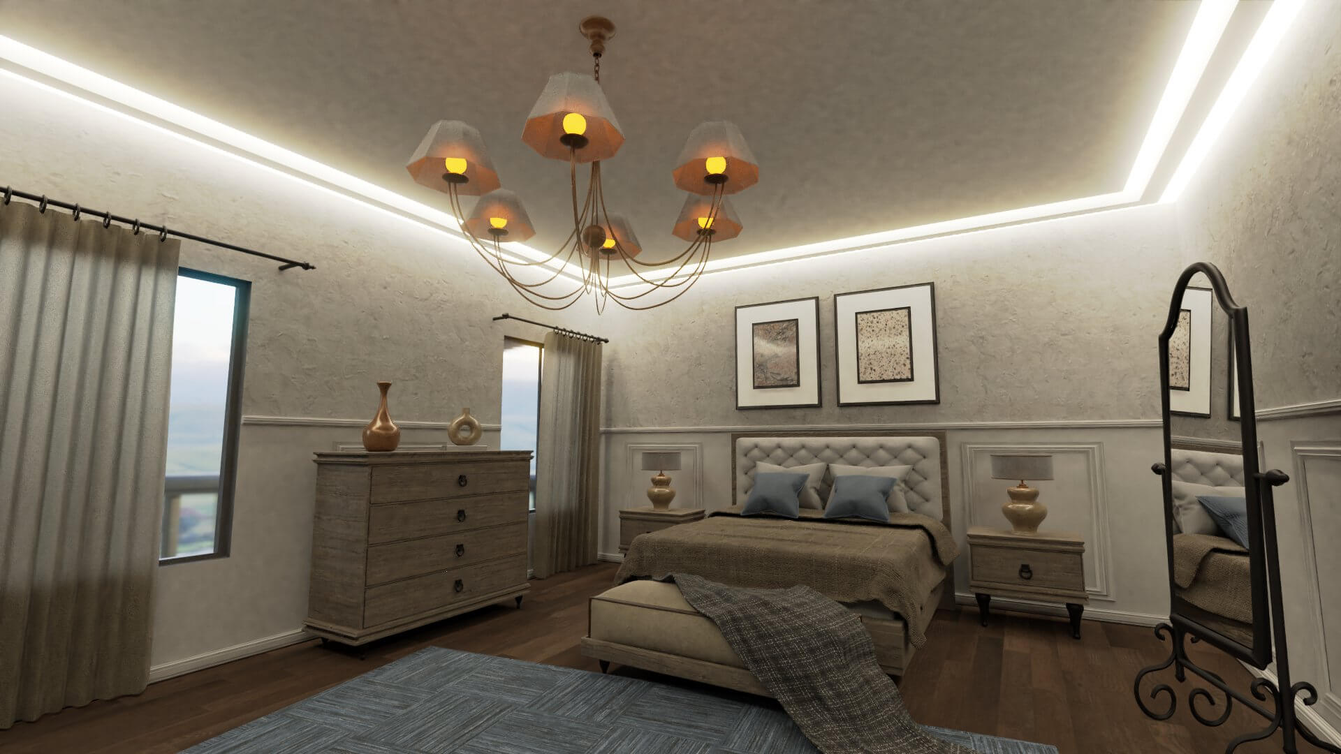 Bedroom Set - 3D Model by Gizem Dilara Tek