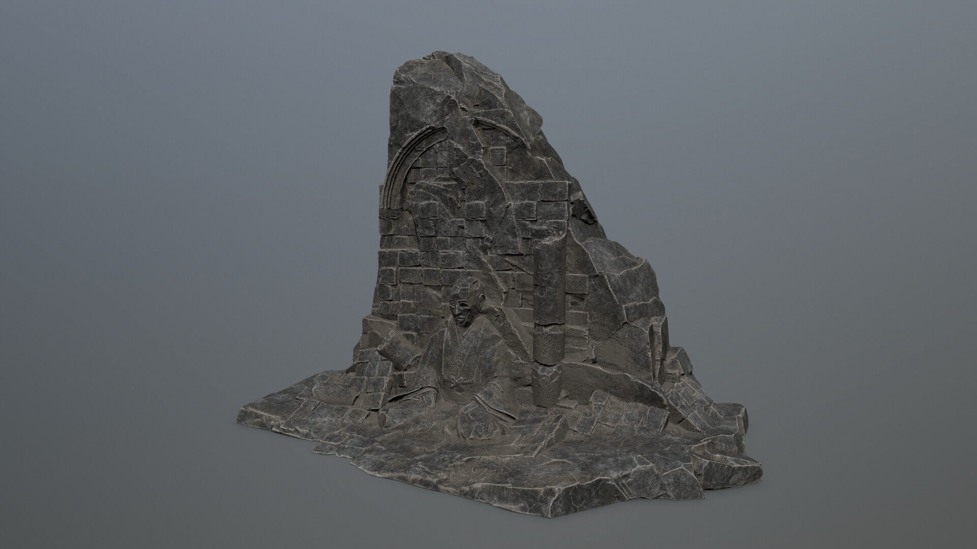 Buddha Rock - 3D Model by Gizem Dilara Tek
