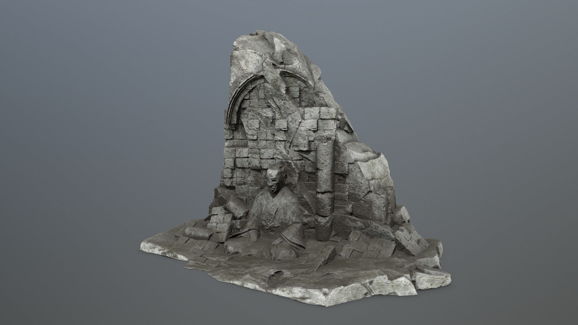 Buddha Rock - 3D Model by Gizem Dilara Tek