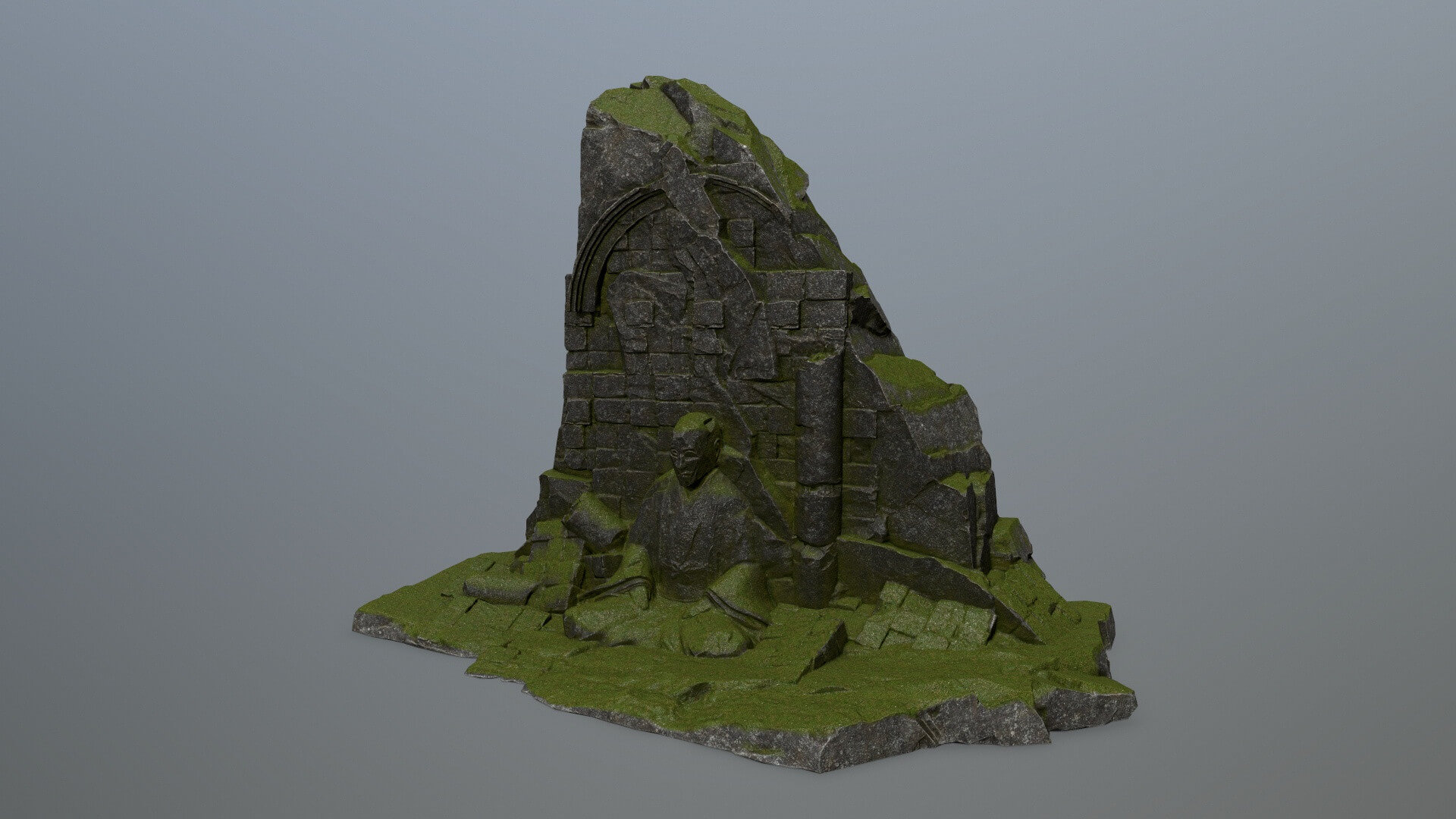 Buddha Rock - 3D Model by Gizem Dilara Tek