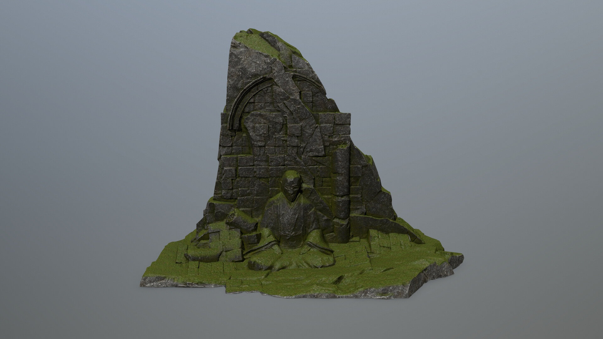Buddha Rock - 3D Model by Gizem Dilara Tek
