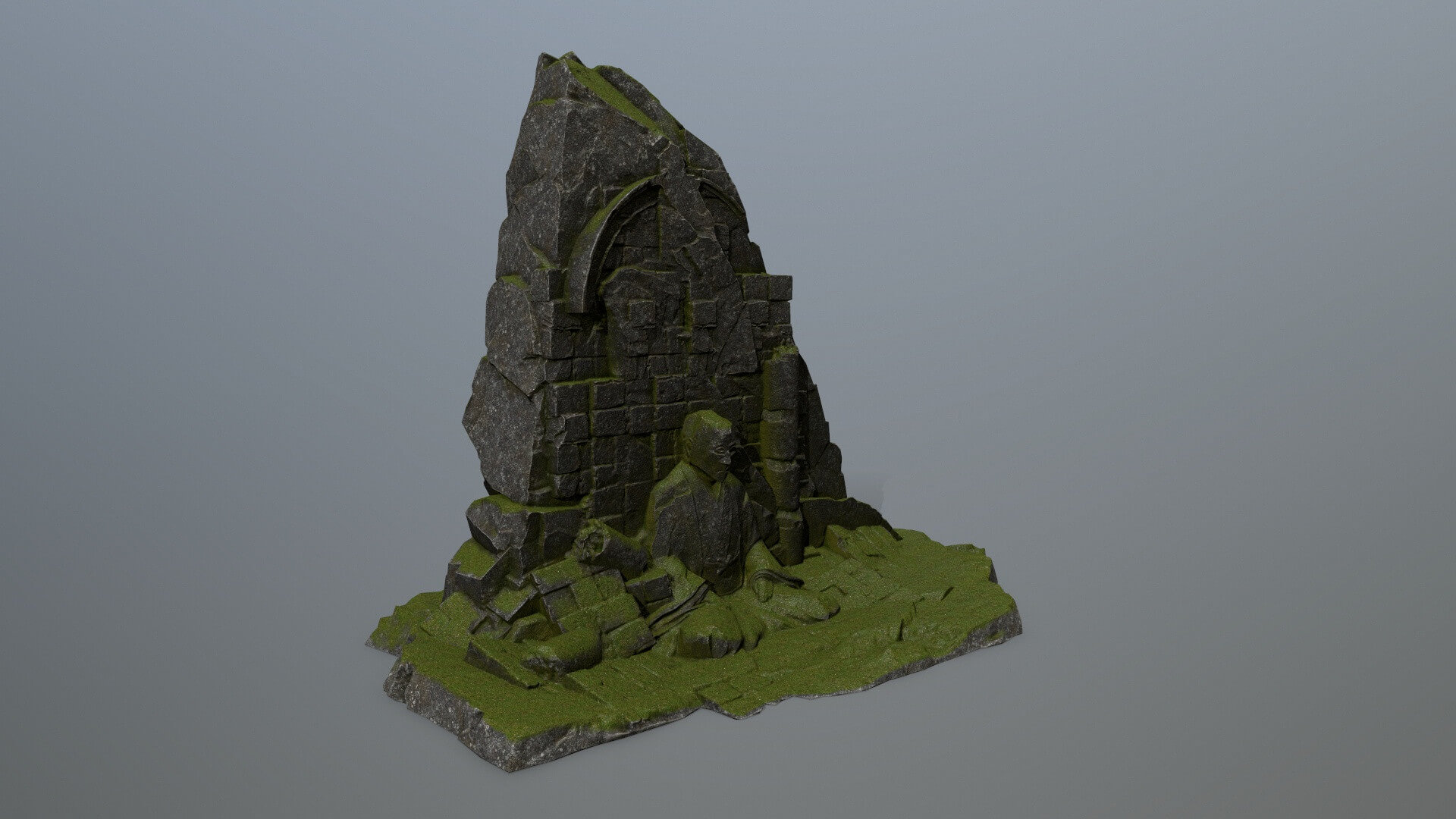 Buddha Rock - 3D Model by Gizem Dilara Tek