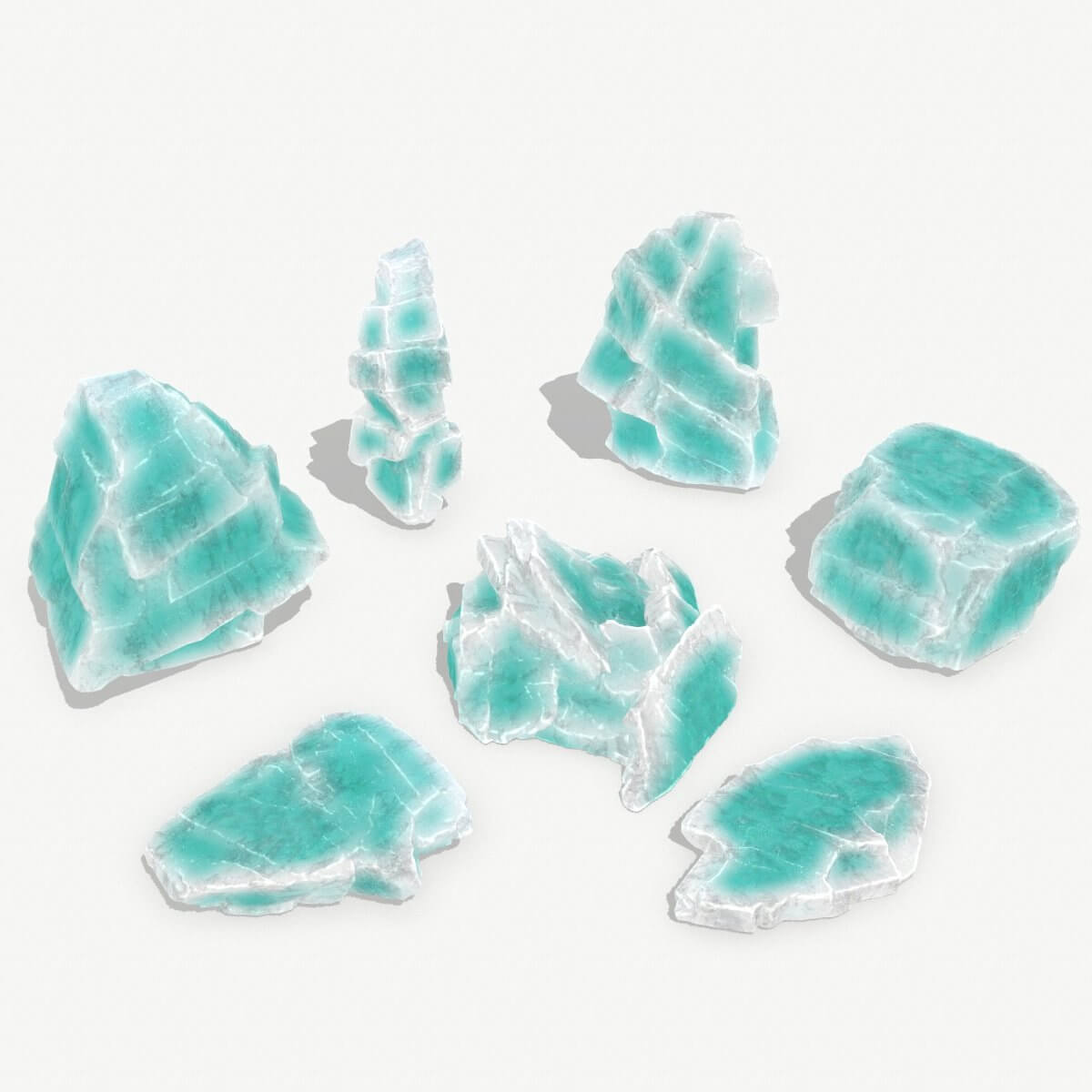 Rock Set 3D Render | RenderHub Gallery