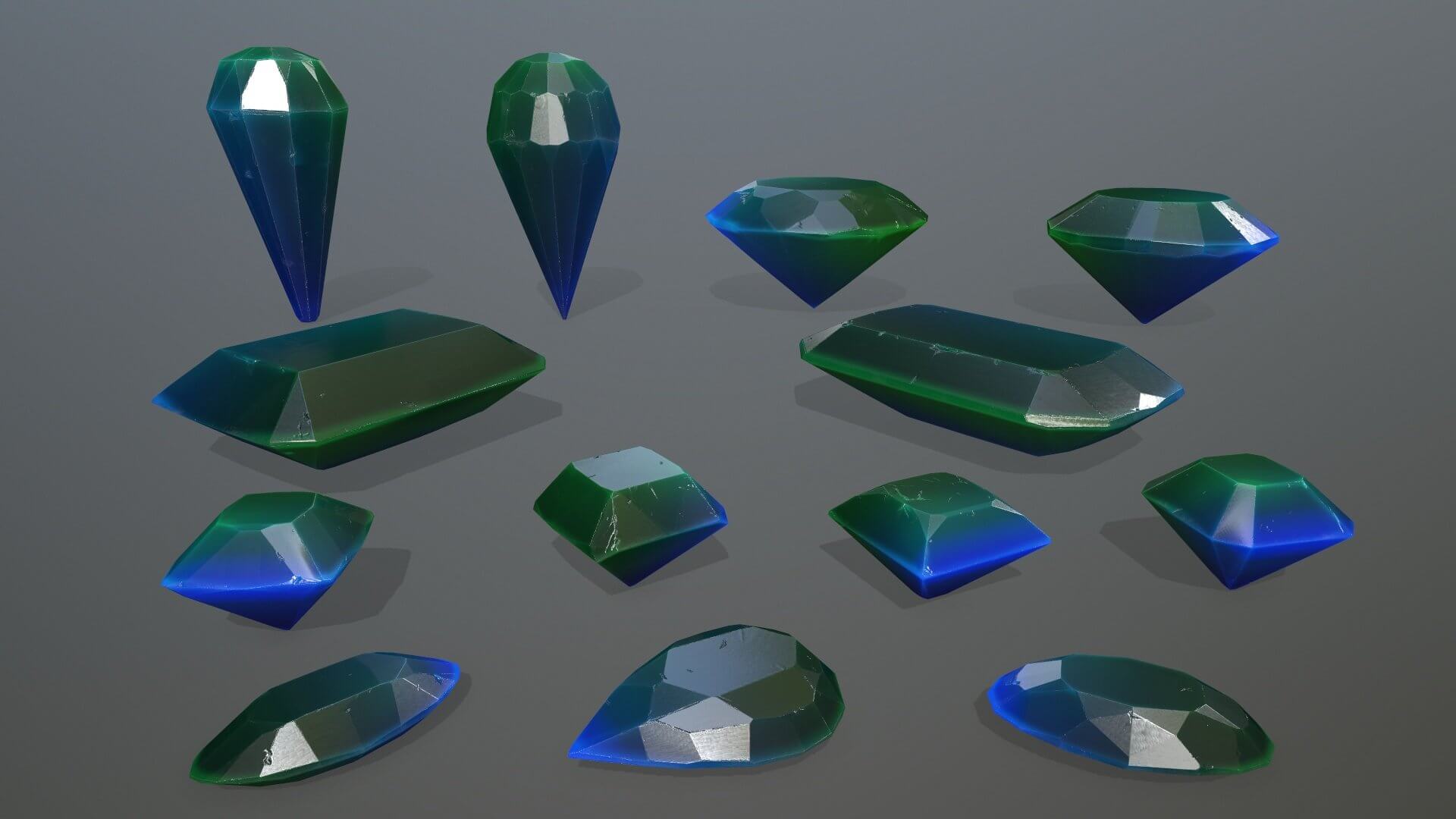 Gem Set - 3D Model by Gizem Dilara Tek