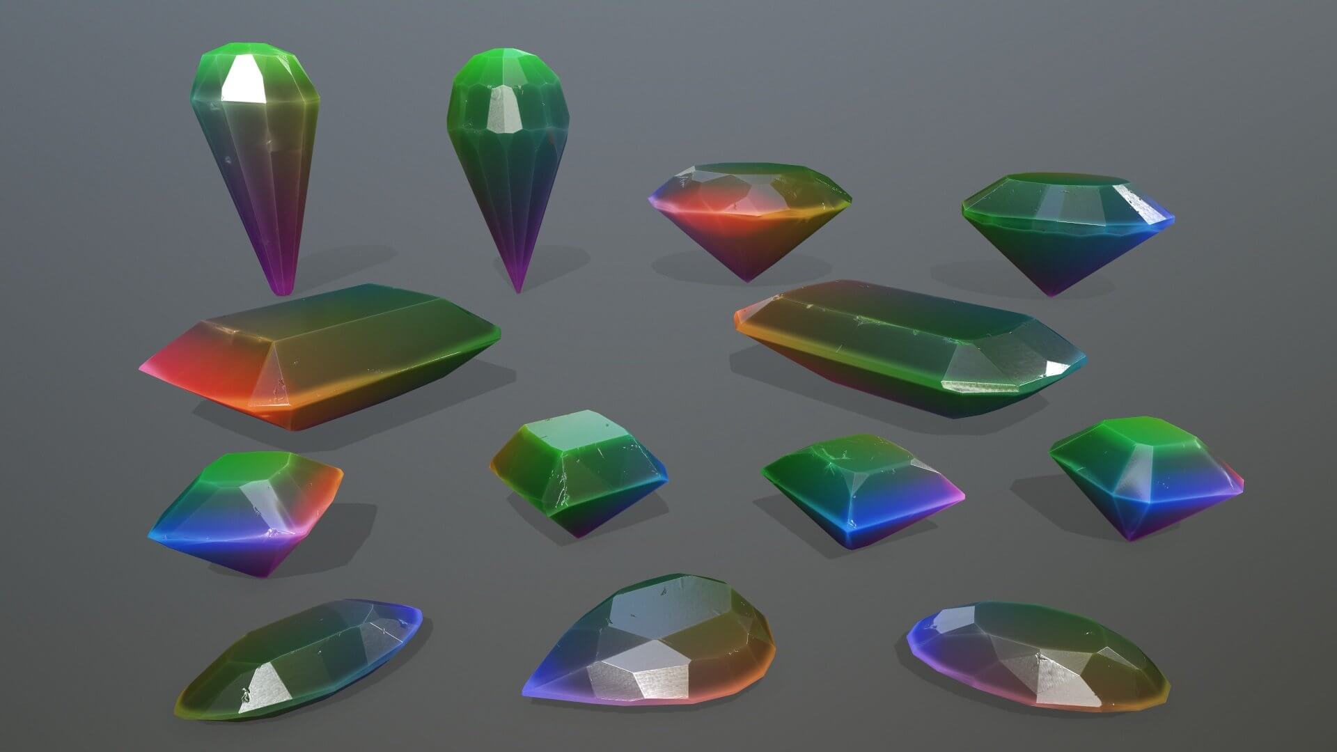 Gem Set - 3D Model by Gizem Dilara Tek