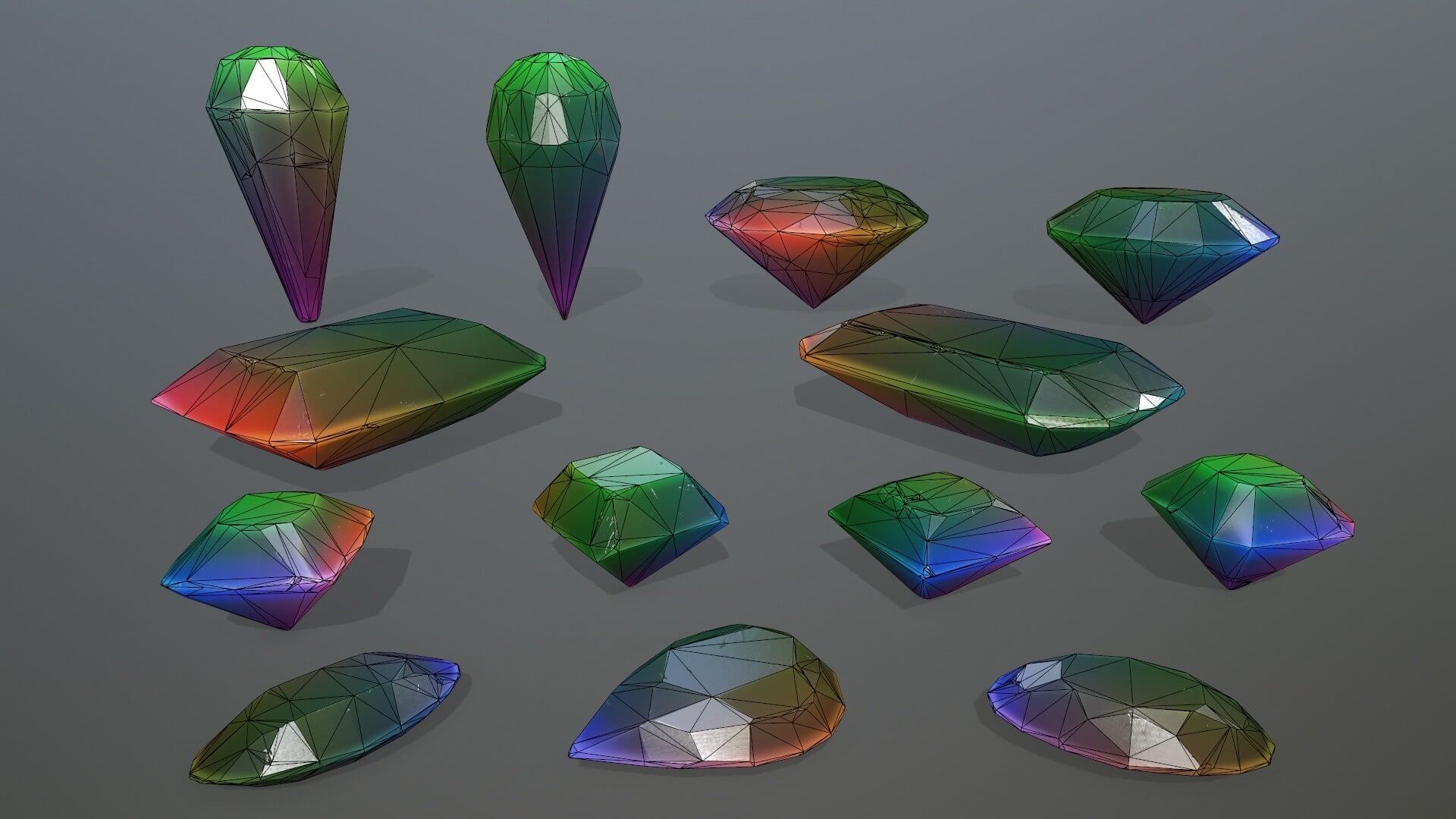 Gem Set - 3D Model by Gizem Dilara Tek