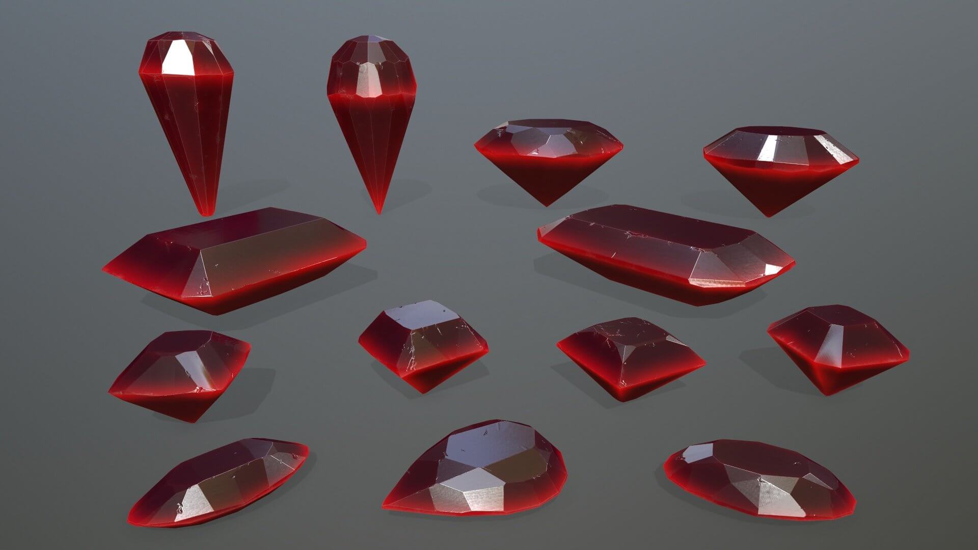 Gem Set - 3D Model by Gizem Dilara Tek