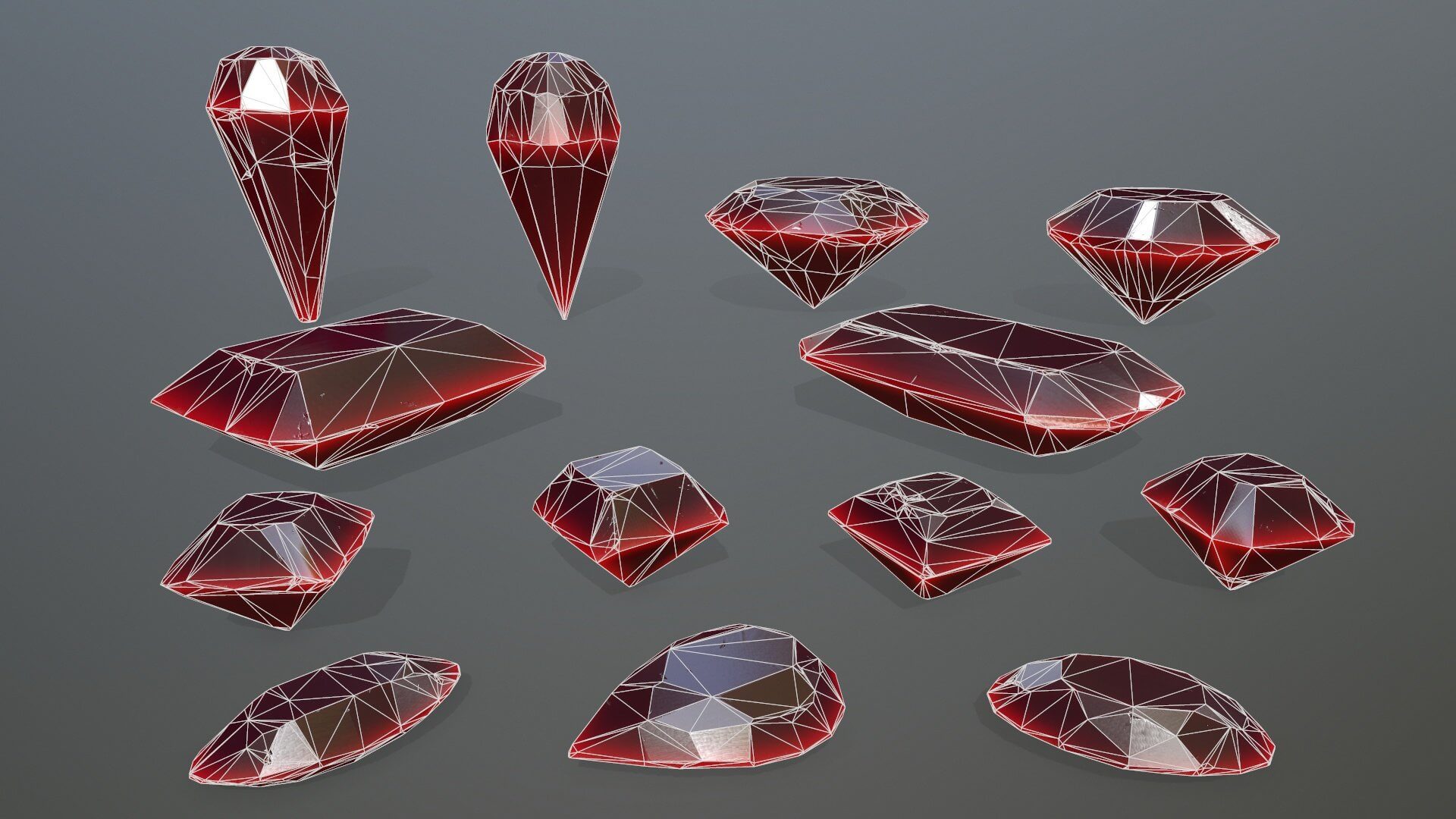 Gem Set - 3D Model by Gizem Dilara Tek